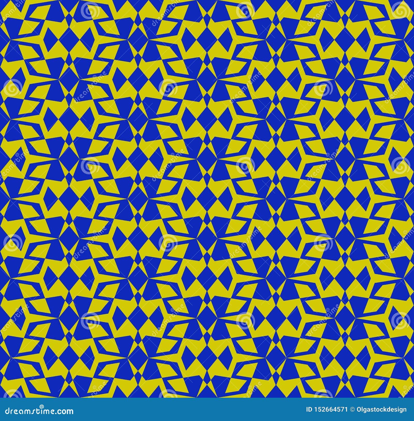 Bright Blue and Lime Green Geometric Seamless Pattern with Angular ...