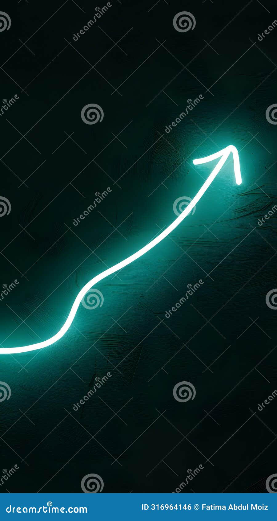 Bright Blue Line Symbolizing Growth or Progress Against Dark Background ...