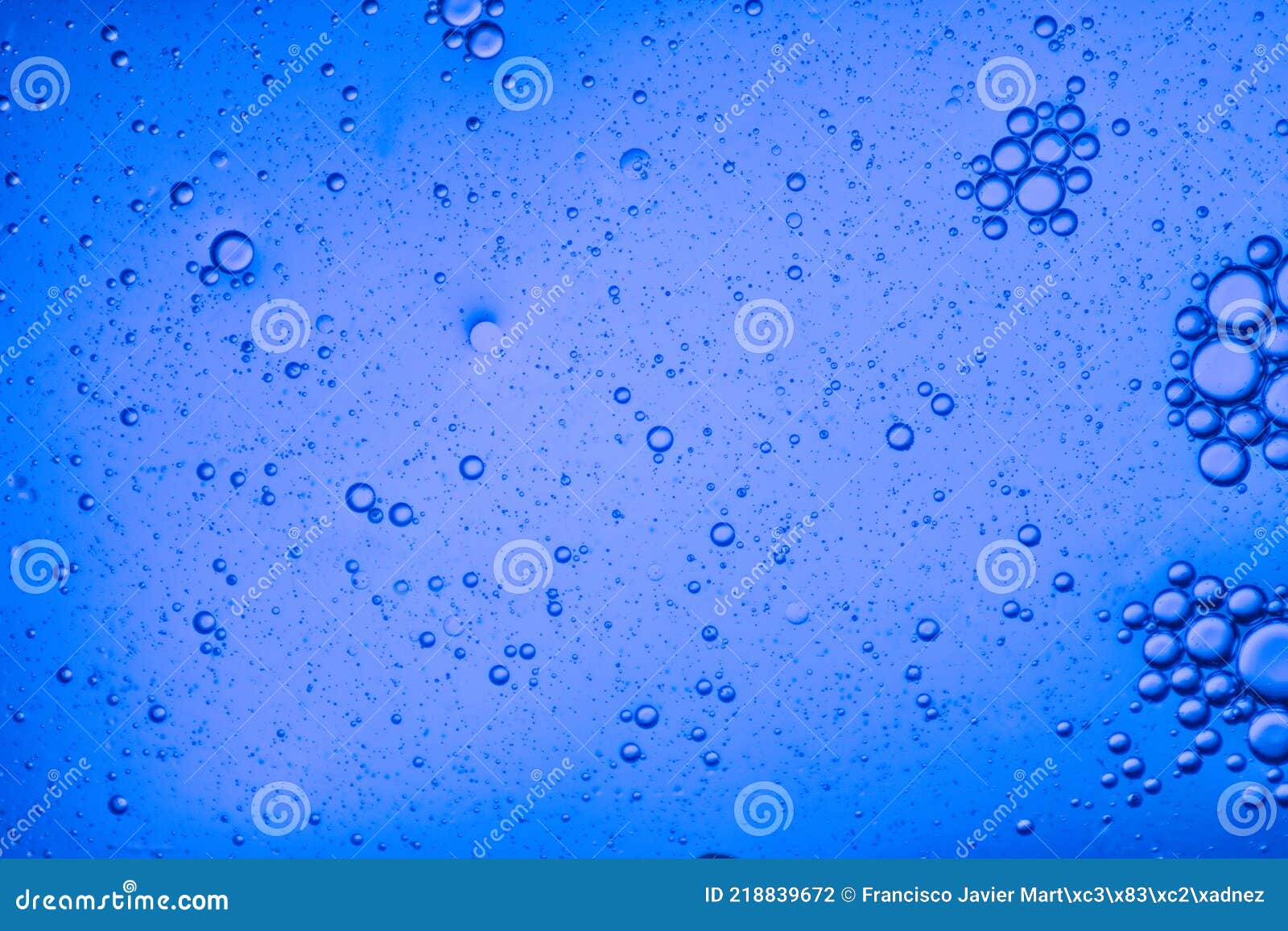 Bright Blue Background Liquid of Bubbles Stock Illustration ...