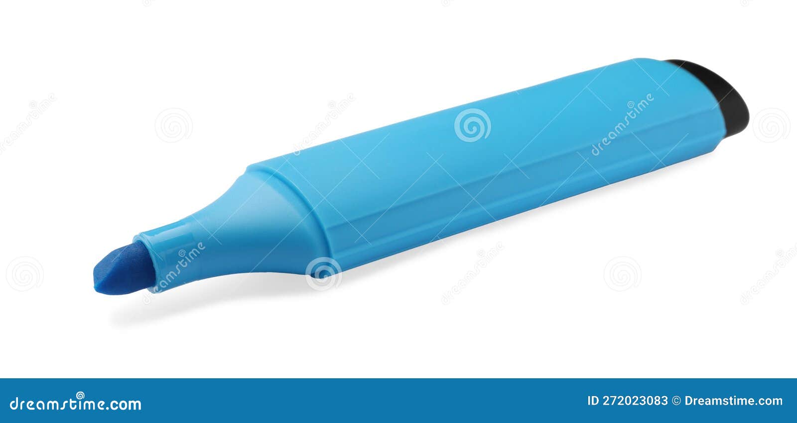 Bright Blue Marker Isolated on White. Office Stationery Stock Image ...
