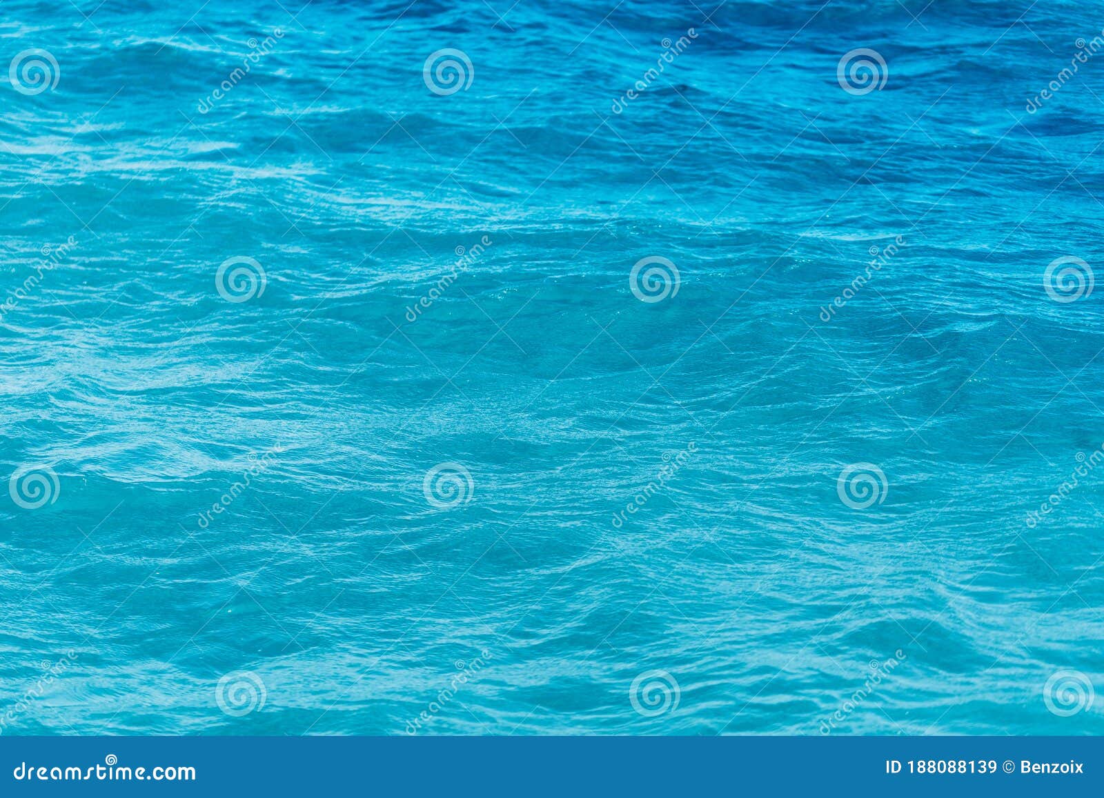 Bright Blue Ocean with Smooth Wave Background. Stock Image - Image of ...