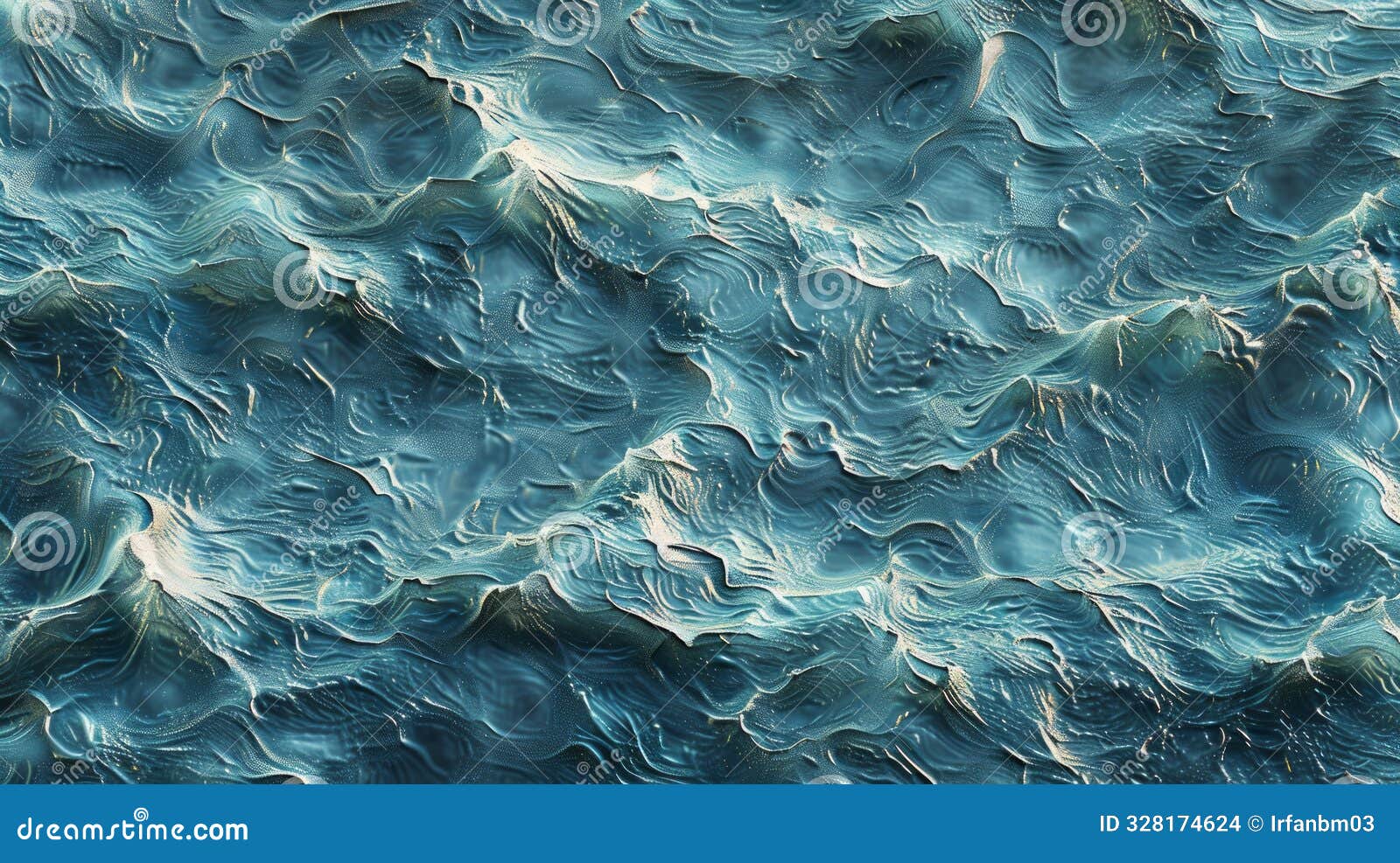 Bright Blue Ocean Wave. Dynamic Sea Surface Stock Photo - Image of ...