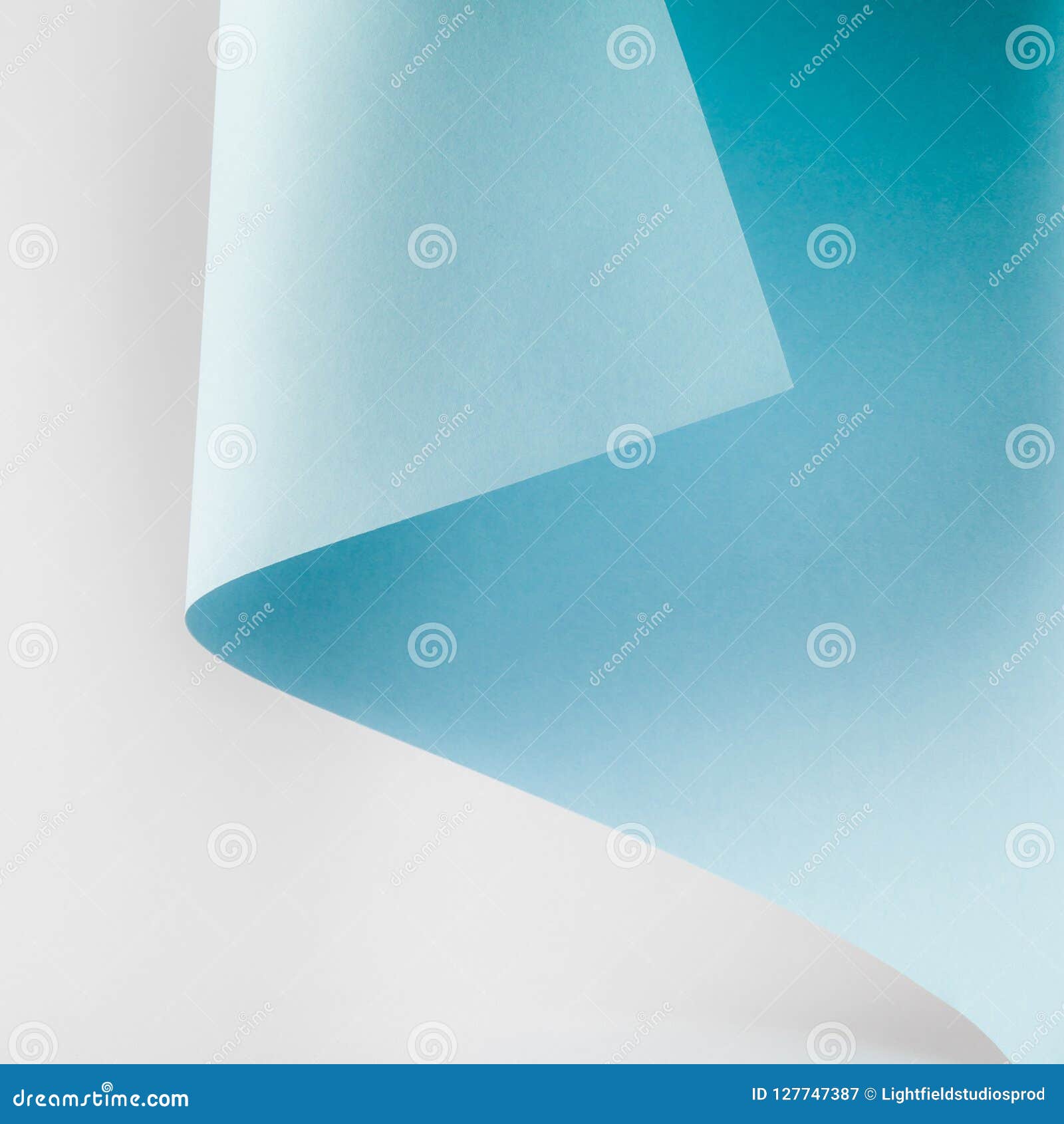 Bright Blue Paper Sheet on Grey Background Stock Image - Image of ...