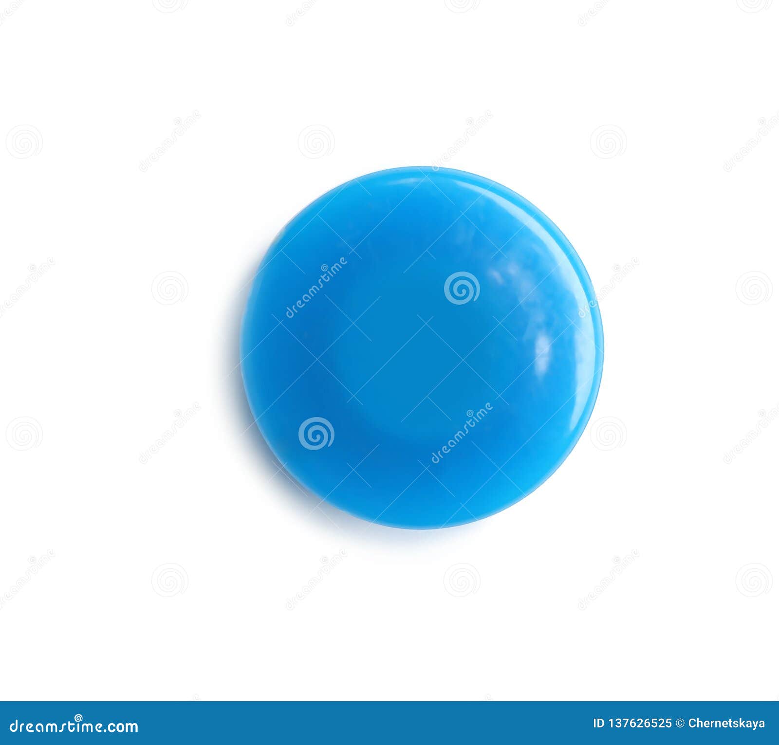 Bright Blue Plastic Magnet on White Background Stock Image - Image of ...