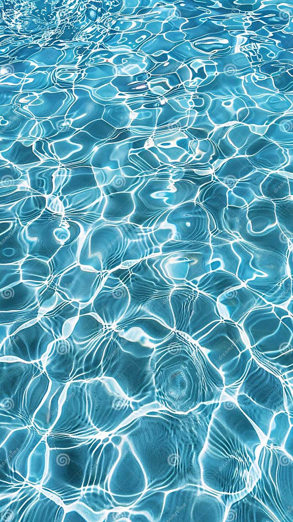 Bright Blue Pool Water with Shimmering Light Reflections Creating ...
