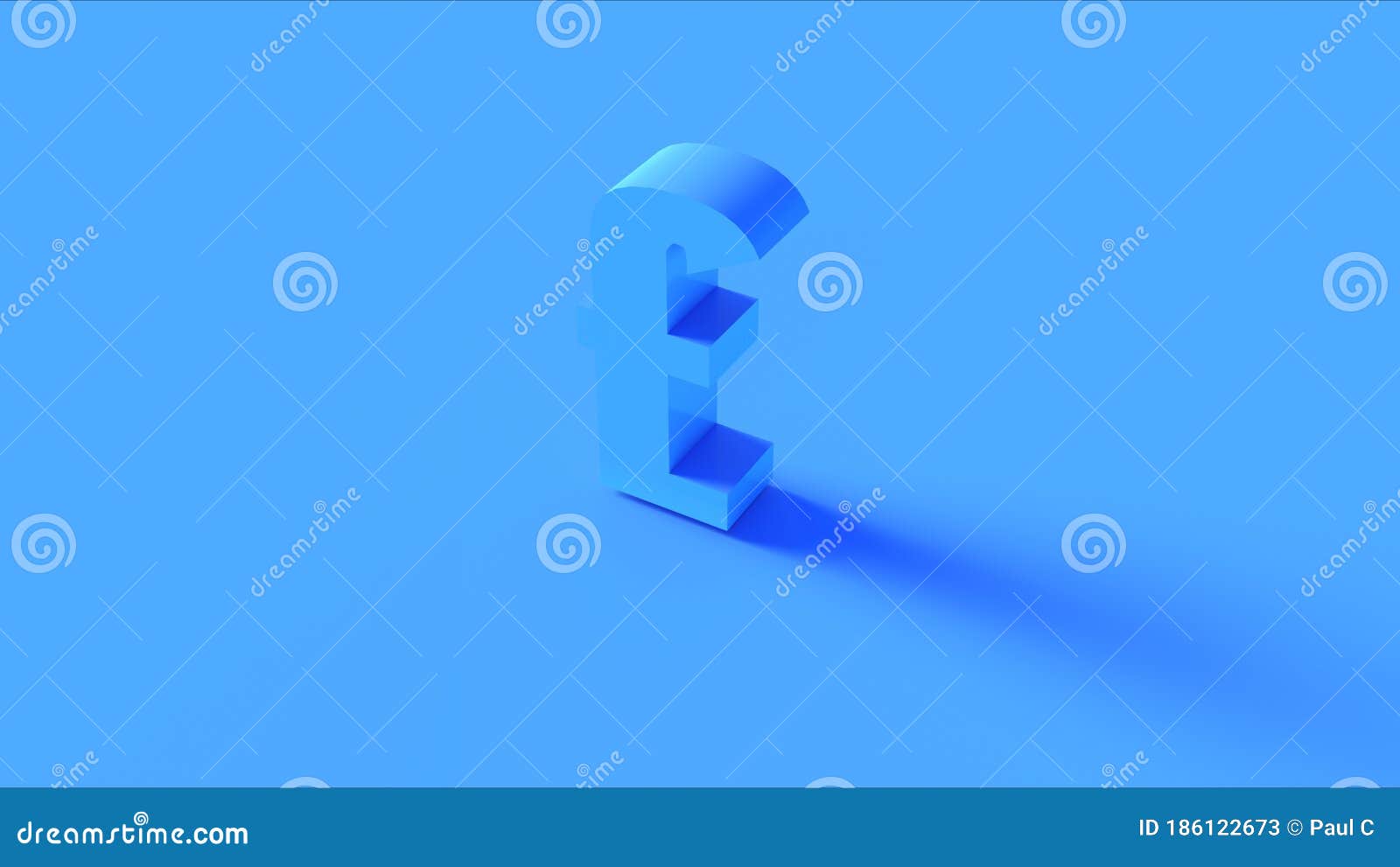 Bright Blue Pound Sign stock illustration. Illustration of business ...