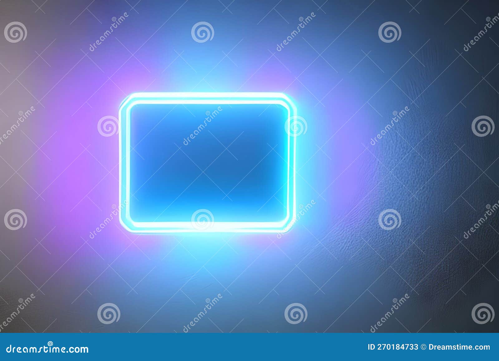 Bright Blue Rectangle Neon at the Wall Backdrop and Background Stock ...