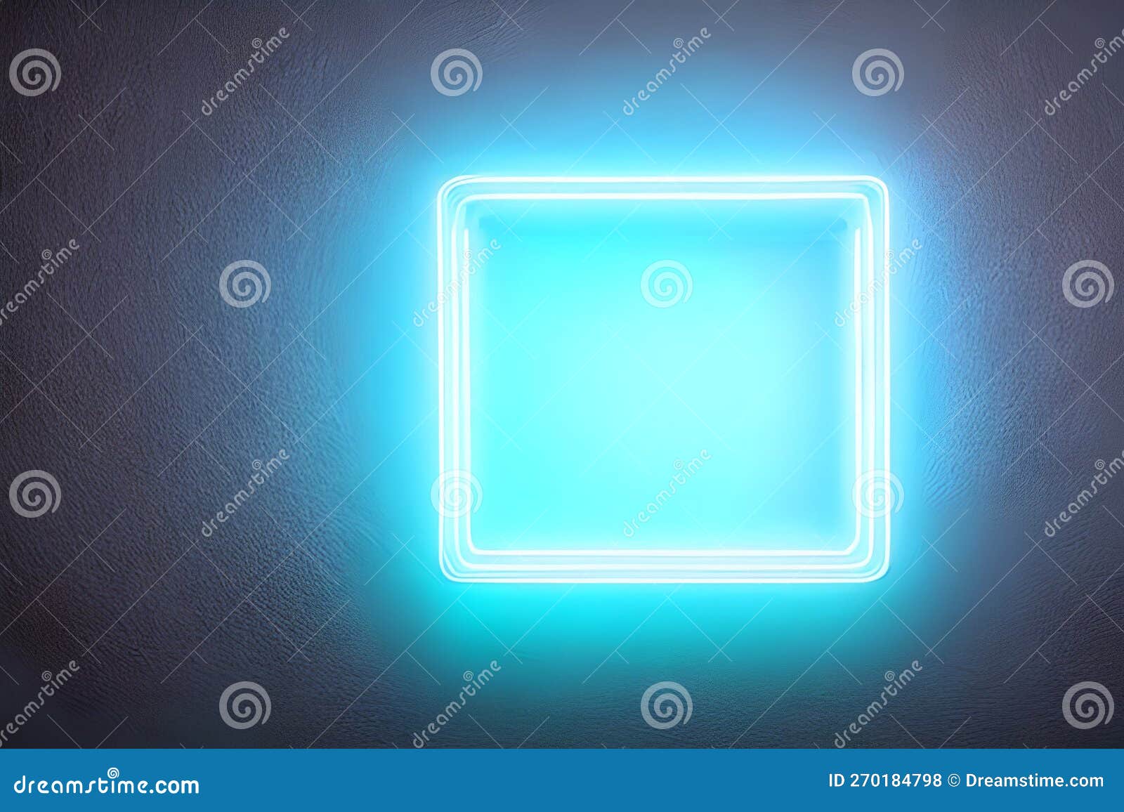 Bright Blue Rectangle Neon at the Wall Backdrop and Background Stock ...