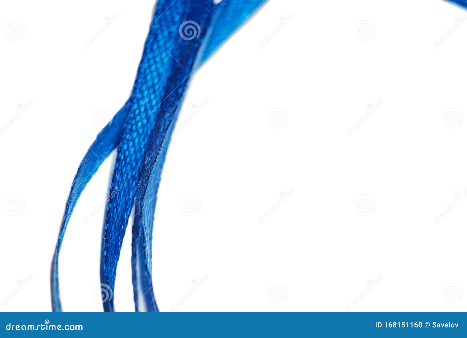 Bright Blue Ribbon Tape on a Light Background Stock Photo - Image of ...