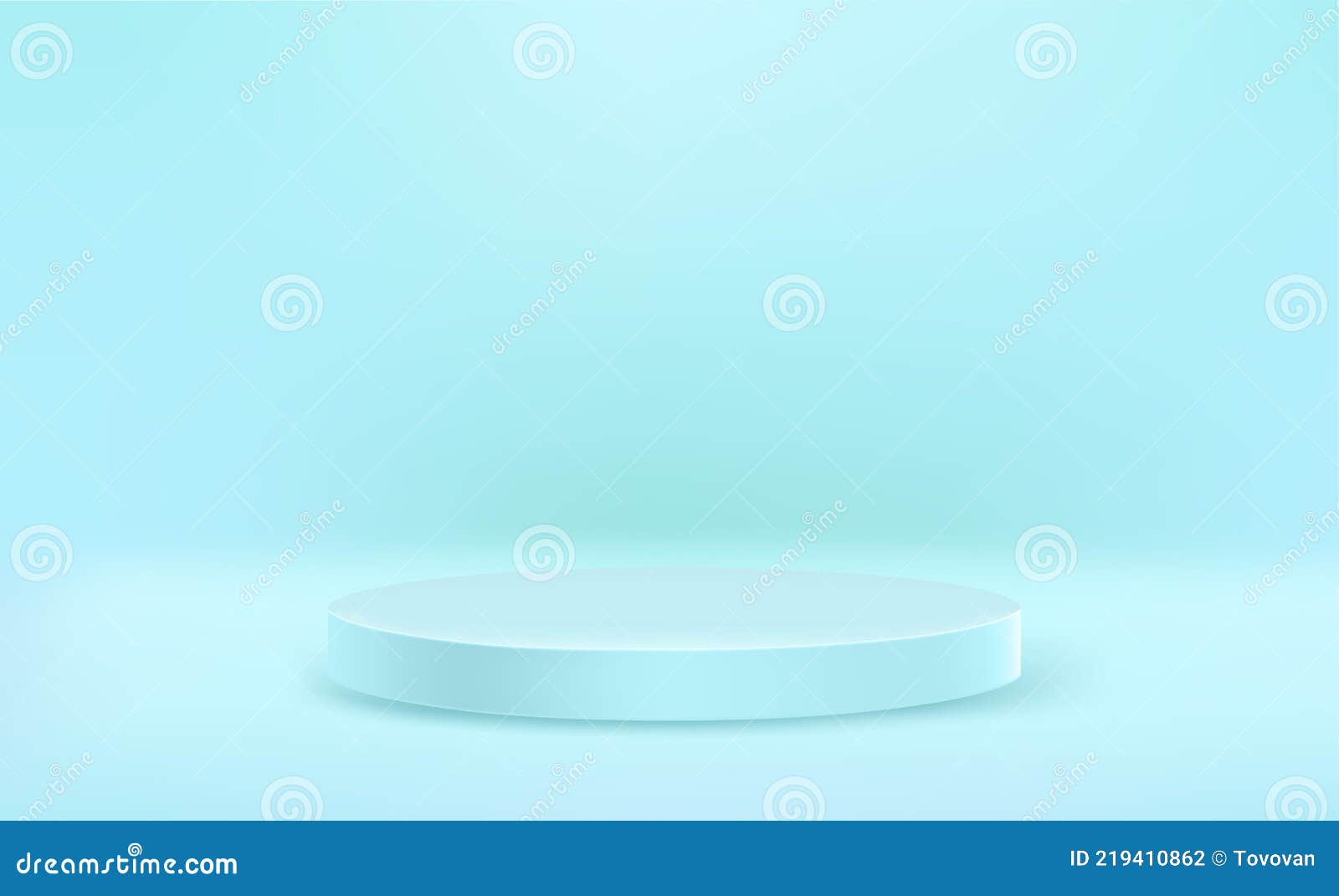 Bright Blue Round Stage with Copy Space Stock Vector - Illustration of ...