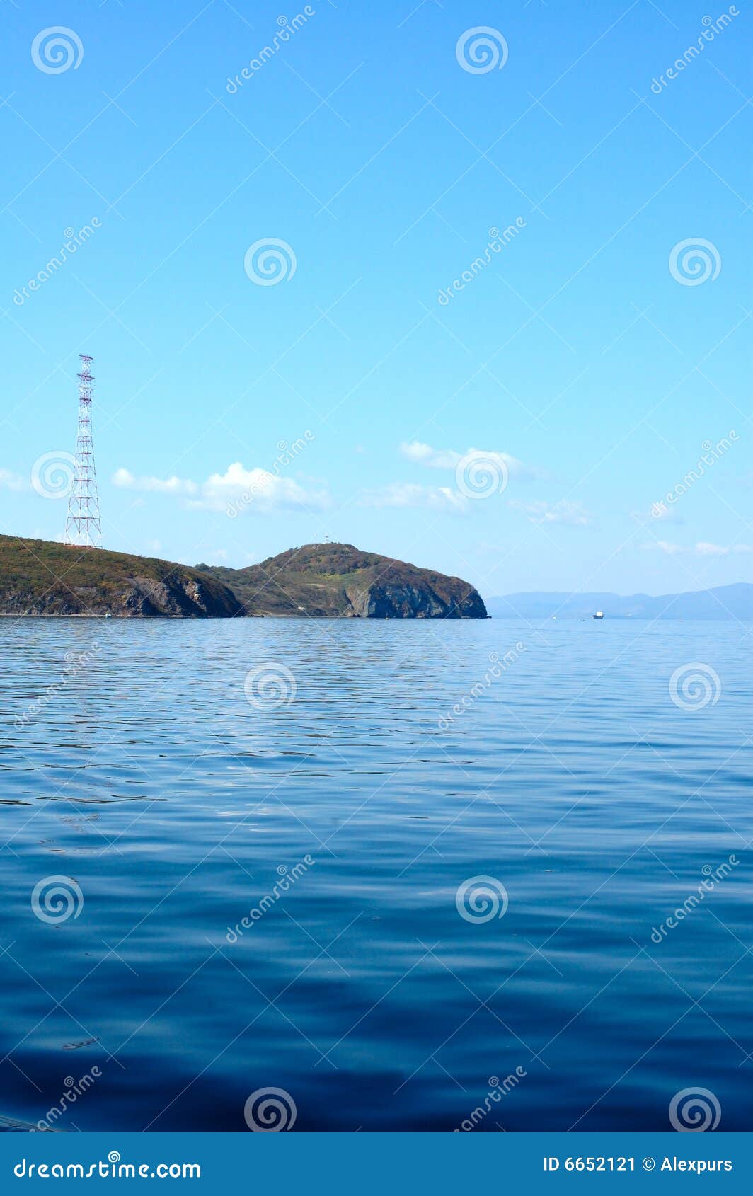 Bright blue sea scenery. stock image. Image of scenery - 6652121
