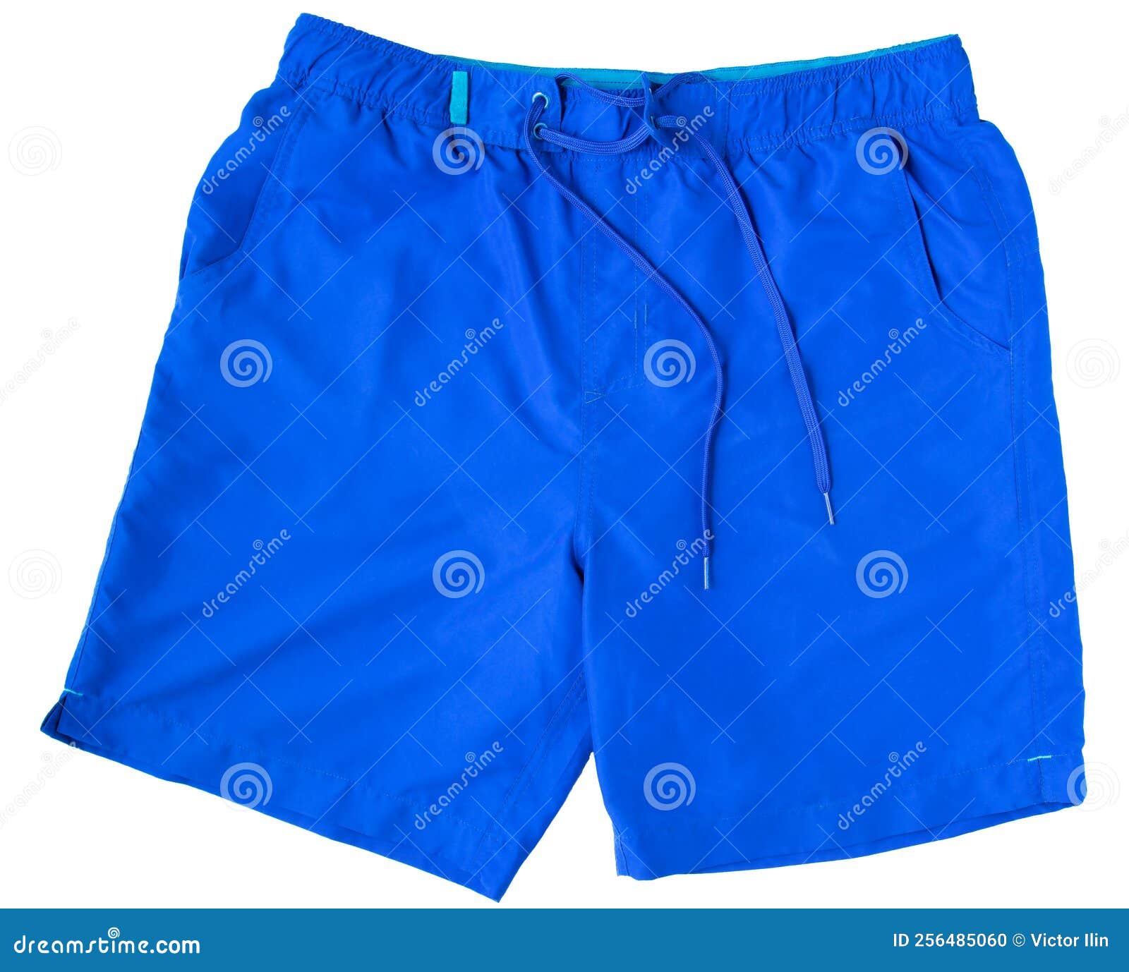 Bright Blue Shorts Isolate on White Background Stock Photo - Image of ...