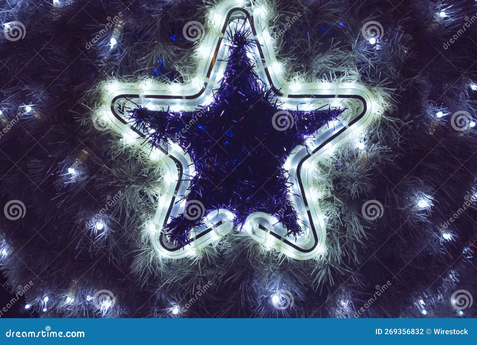 Bright Blue and Silver Christmas Star Stock Photo - Image of light ...