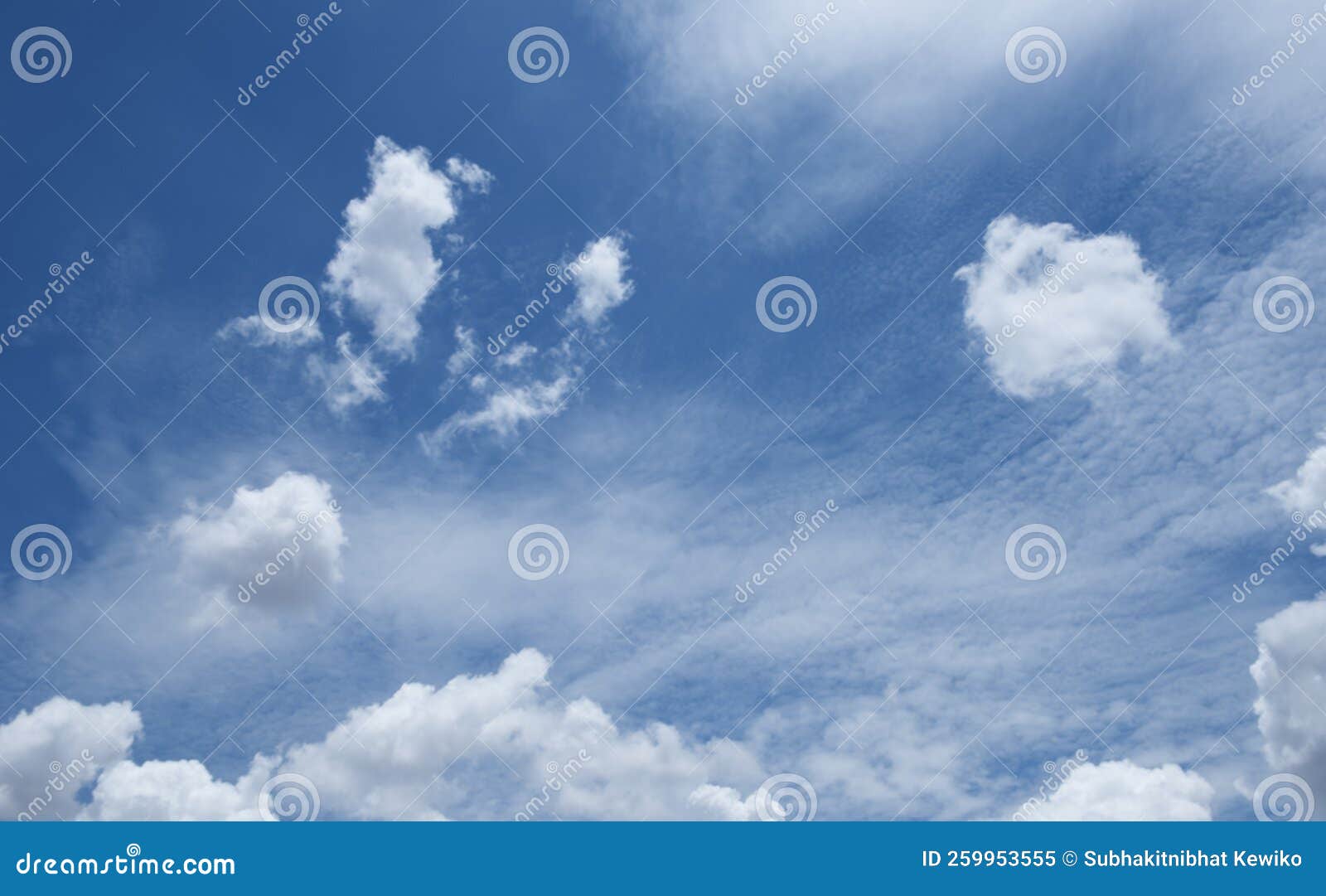 Bright Blue Sky with Clouds, Nature and Environmental Background Stock ...