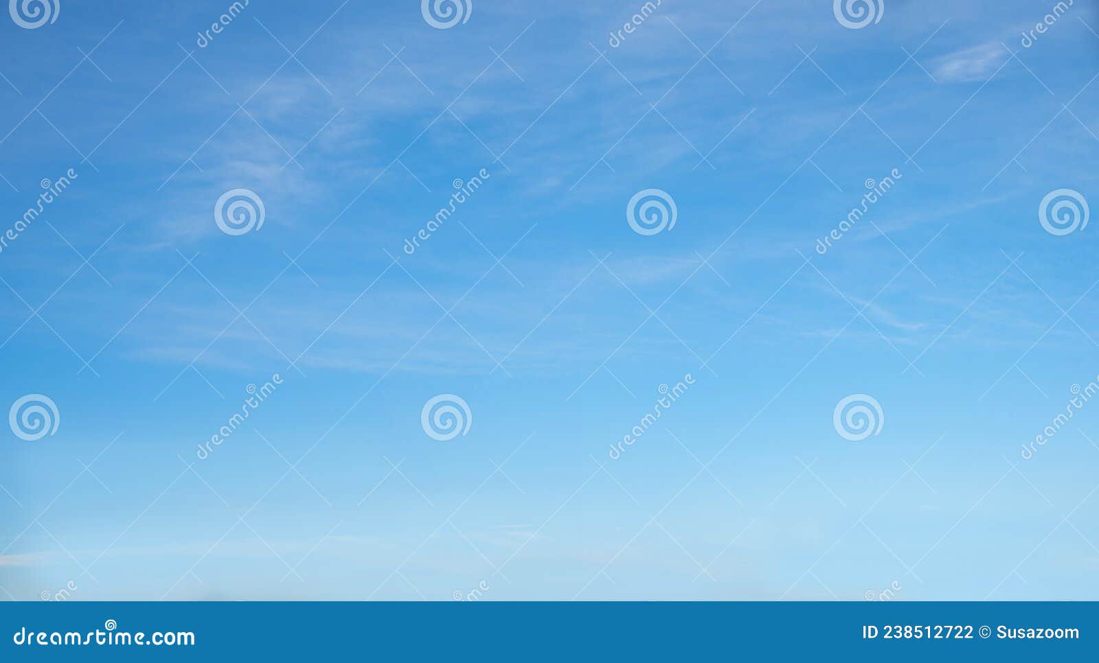 Bright Blue Sky with Light Haze Clouds Stock Photo - Image of ...