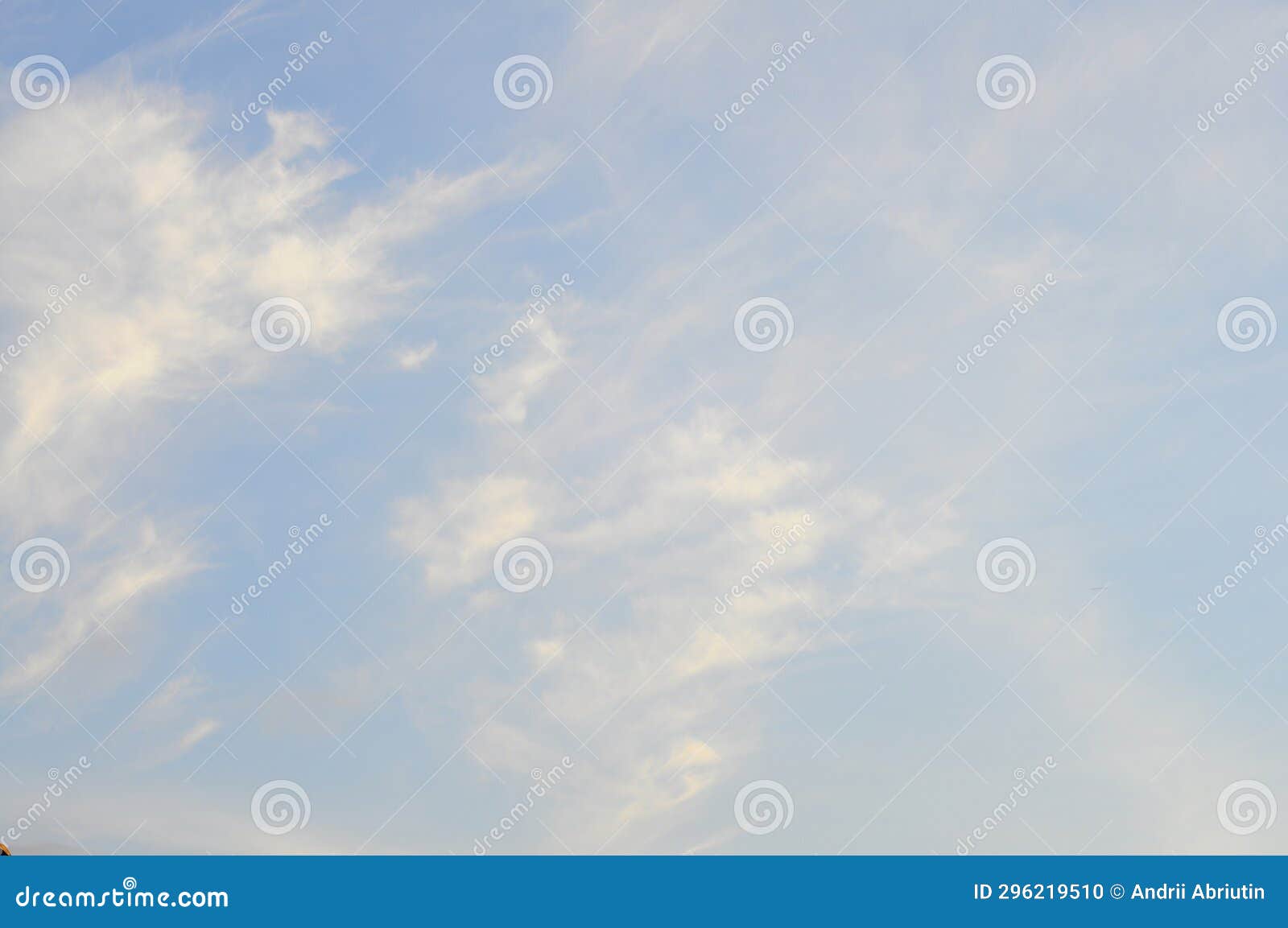 The Bright Blue Sky is Obscured by a Haze of Light Clouds Stock Photo ...