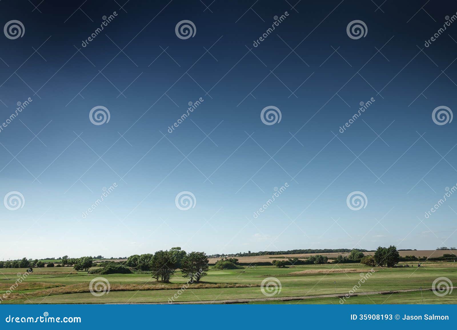 Bright blue sky over field stock image. Image of environment - 35908193