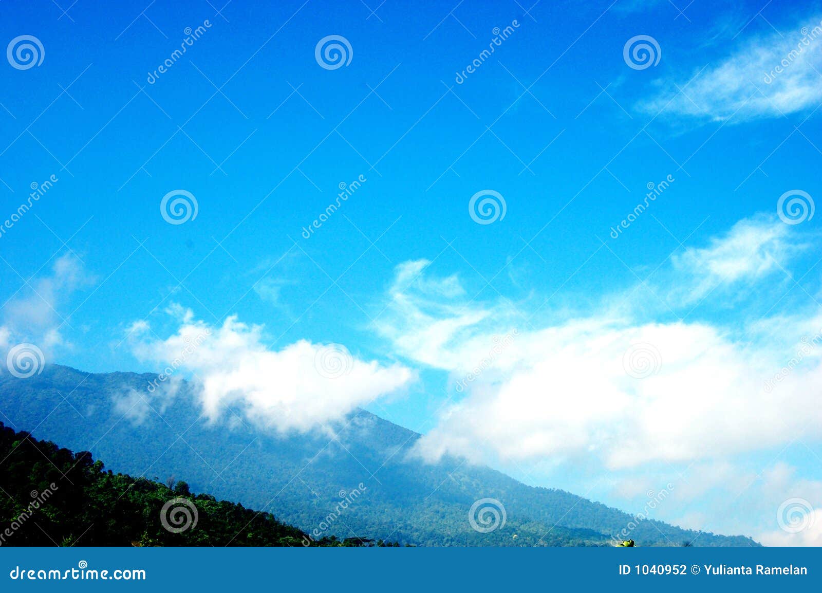 A Bright Blue Sky Over the Peak Stock Photo - Image of fresh, mountain ...