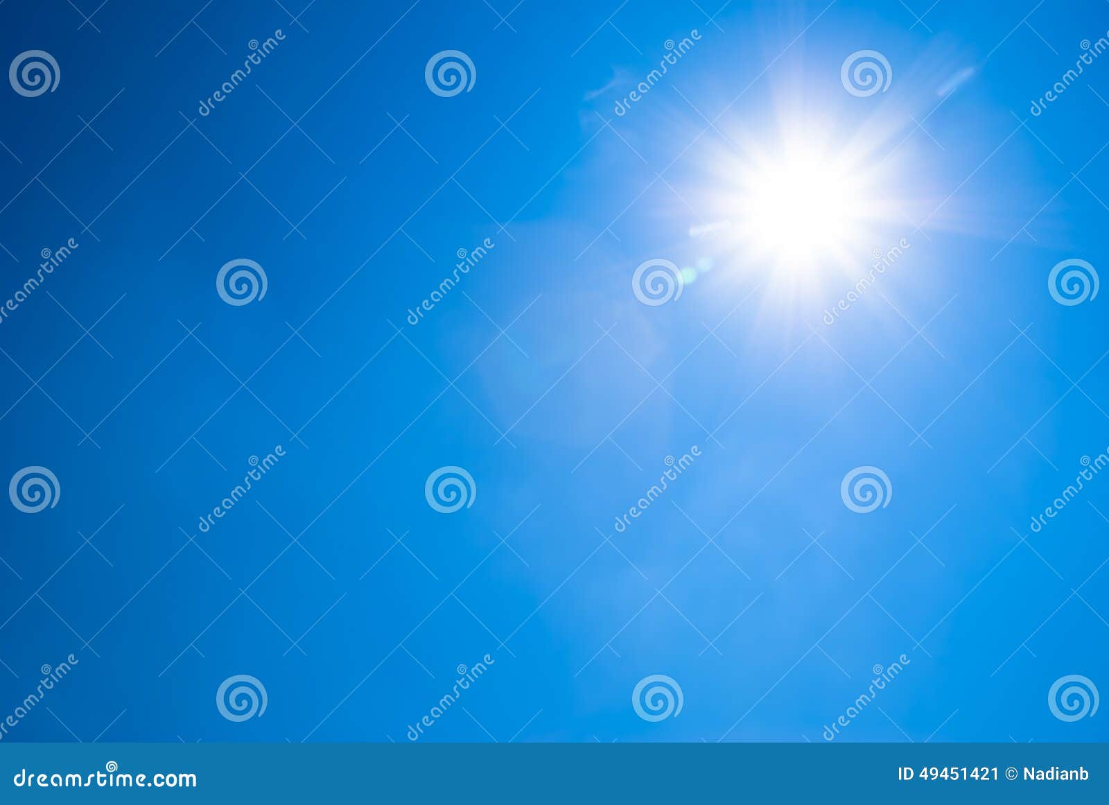 Bright blue sky and sun stock image. Image of backgrond - 49451421