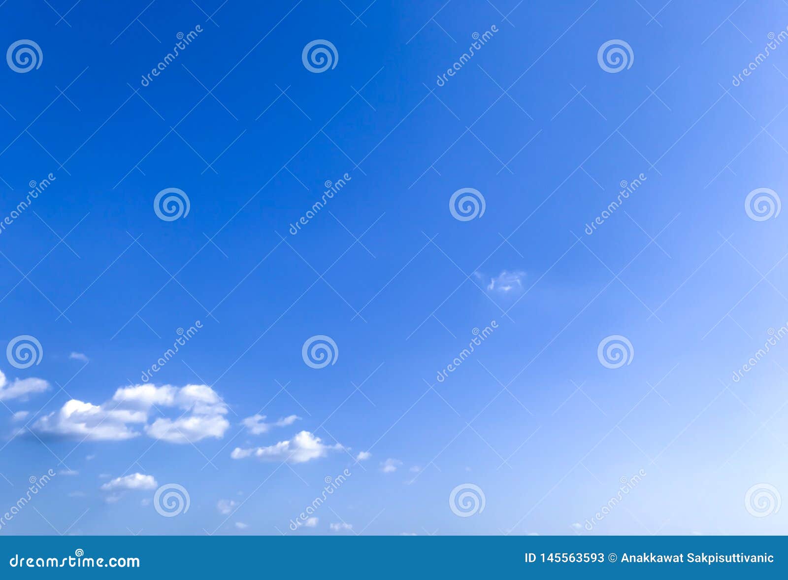 The Bright Blue Sky, White Clouds and Soft Wind Blowing in the Summer ...