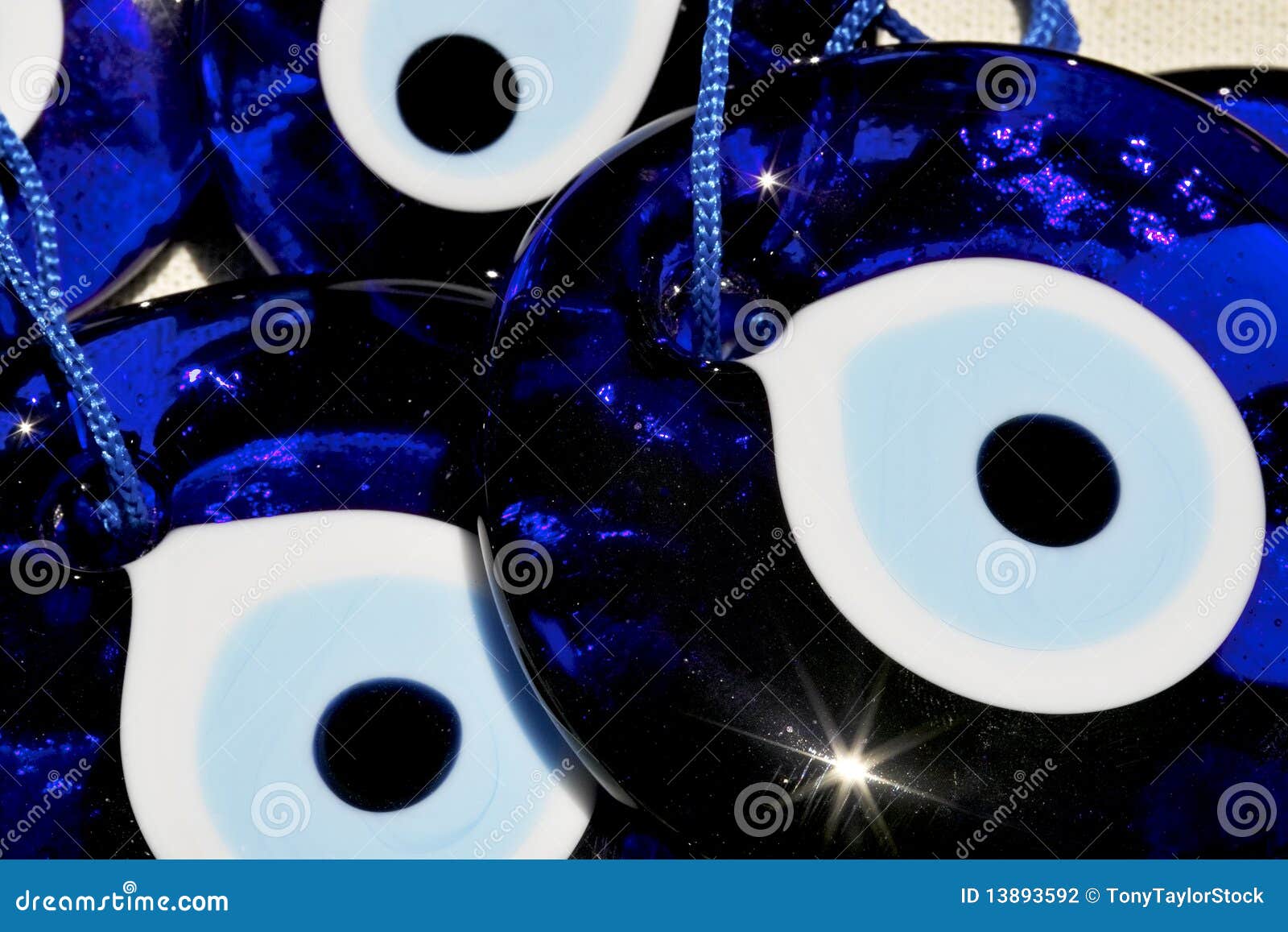 Bright Blue Souvenir Jewelry from Turkey Stock Photo - Image of jewels ...