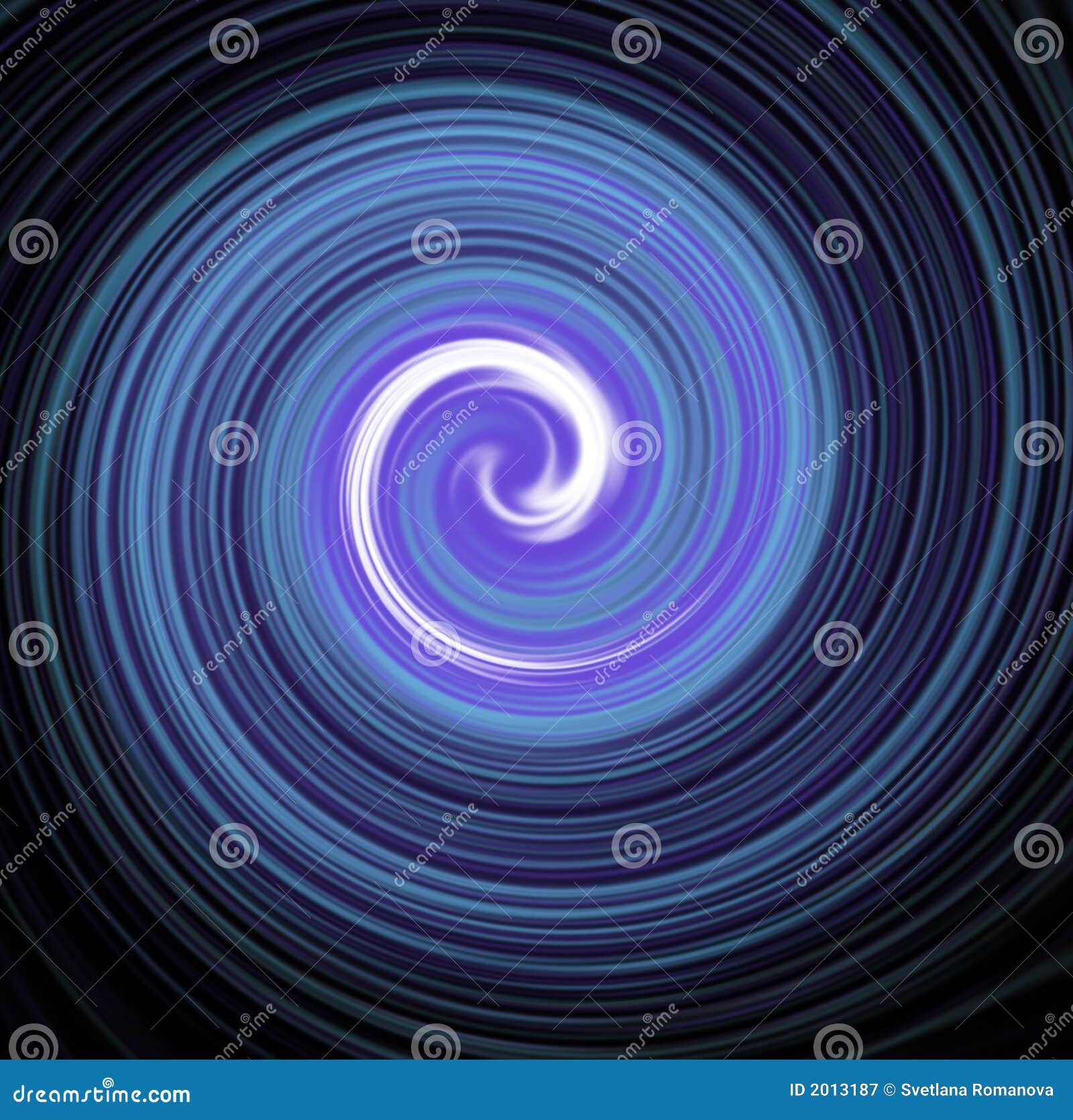 Bright Blue Spiral Wallpaper Stock Illustration - Illustration of ...