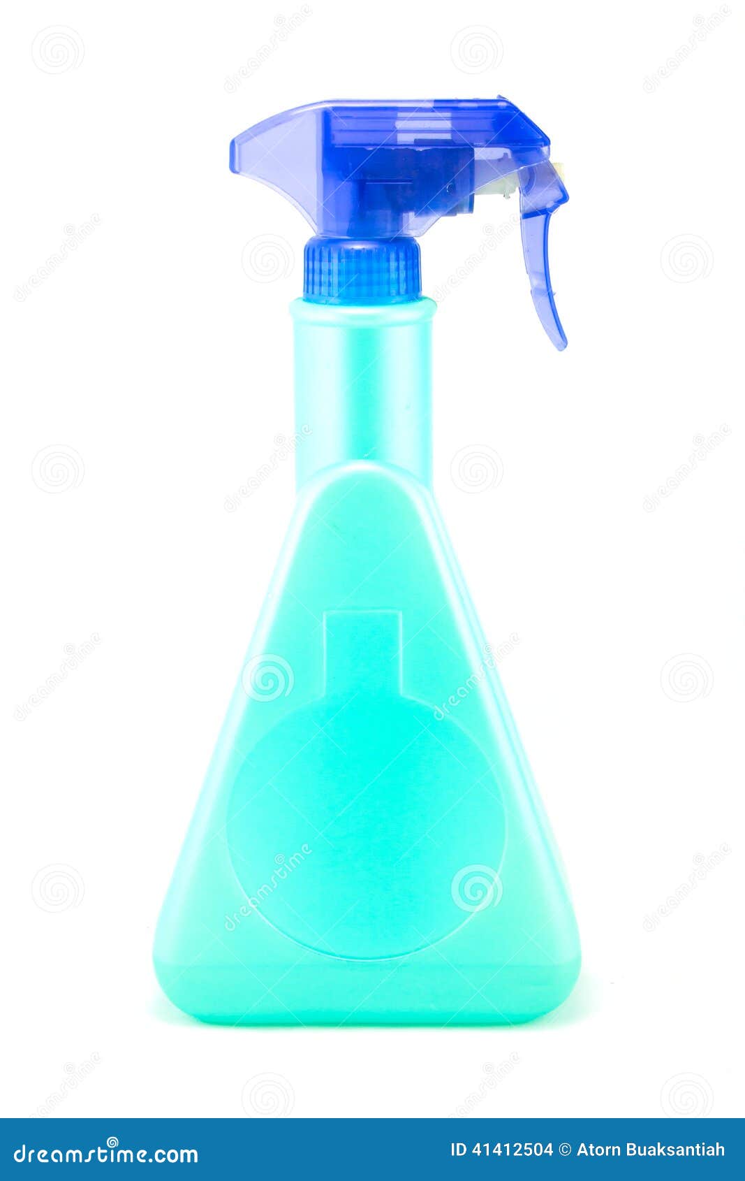 A bright blue spray bottle stock photo. Image of housework - 41412504
