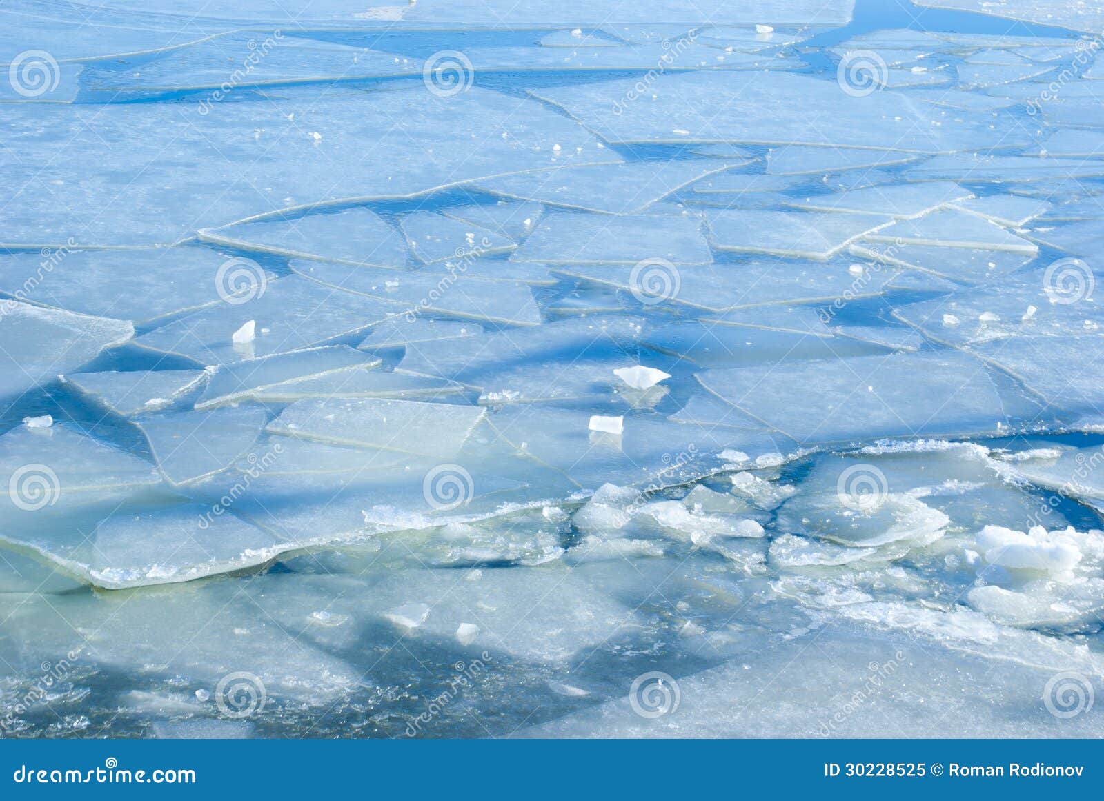 Bright Blue Spring Ice Drift Stock Image - Image of white, background ...
