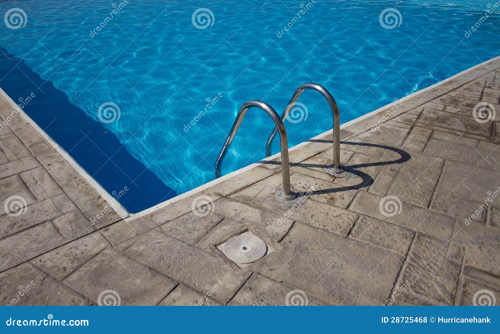 Bright blue swimming pool stock photo. Image of season - 28725468