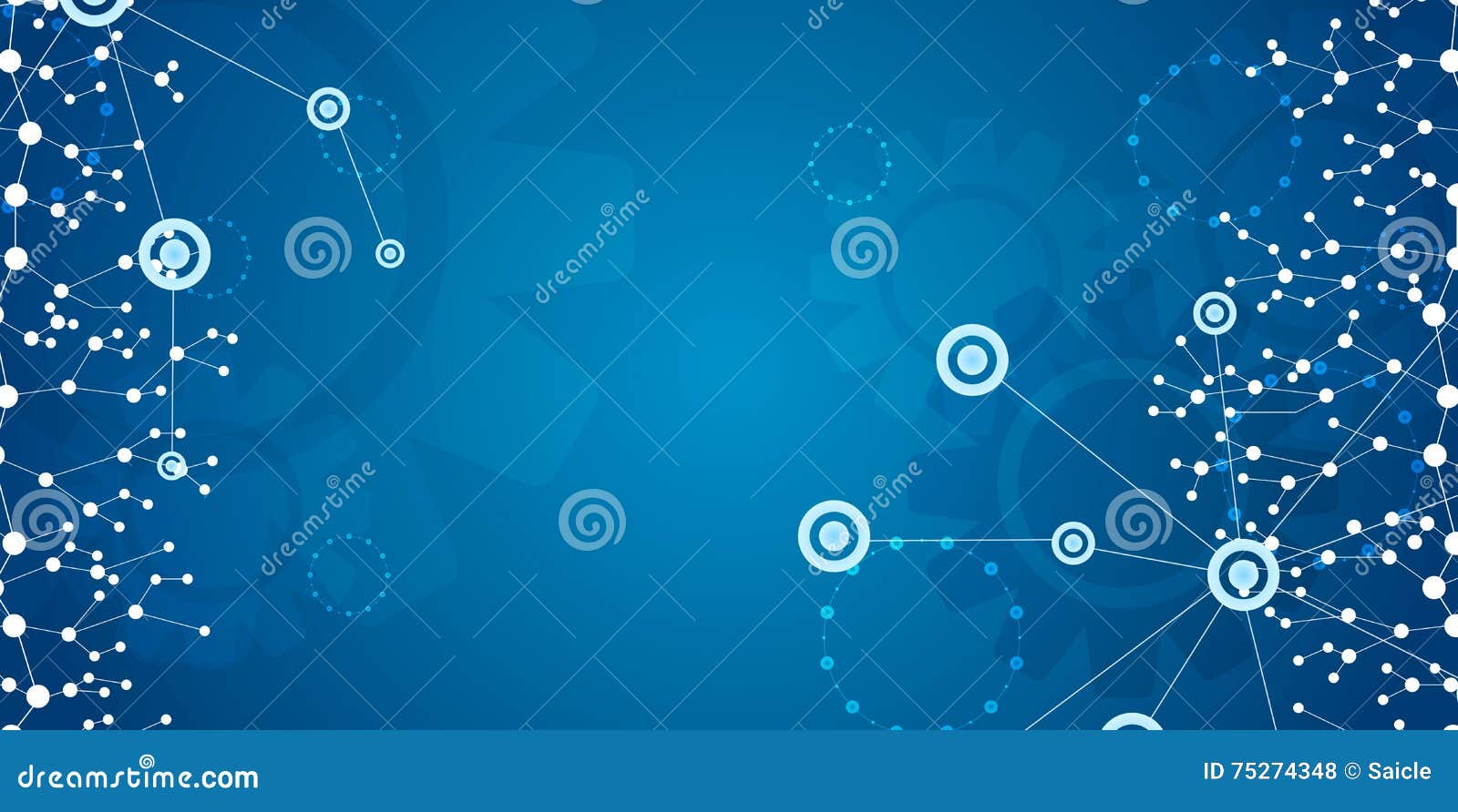 Bright Blue Tech Communication Banner Stock Vector - Illustration of ...