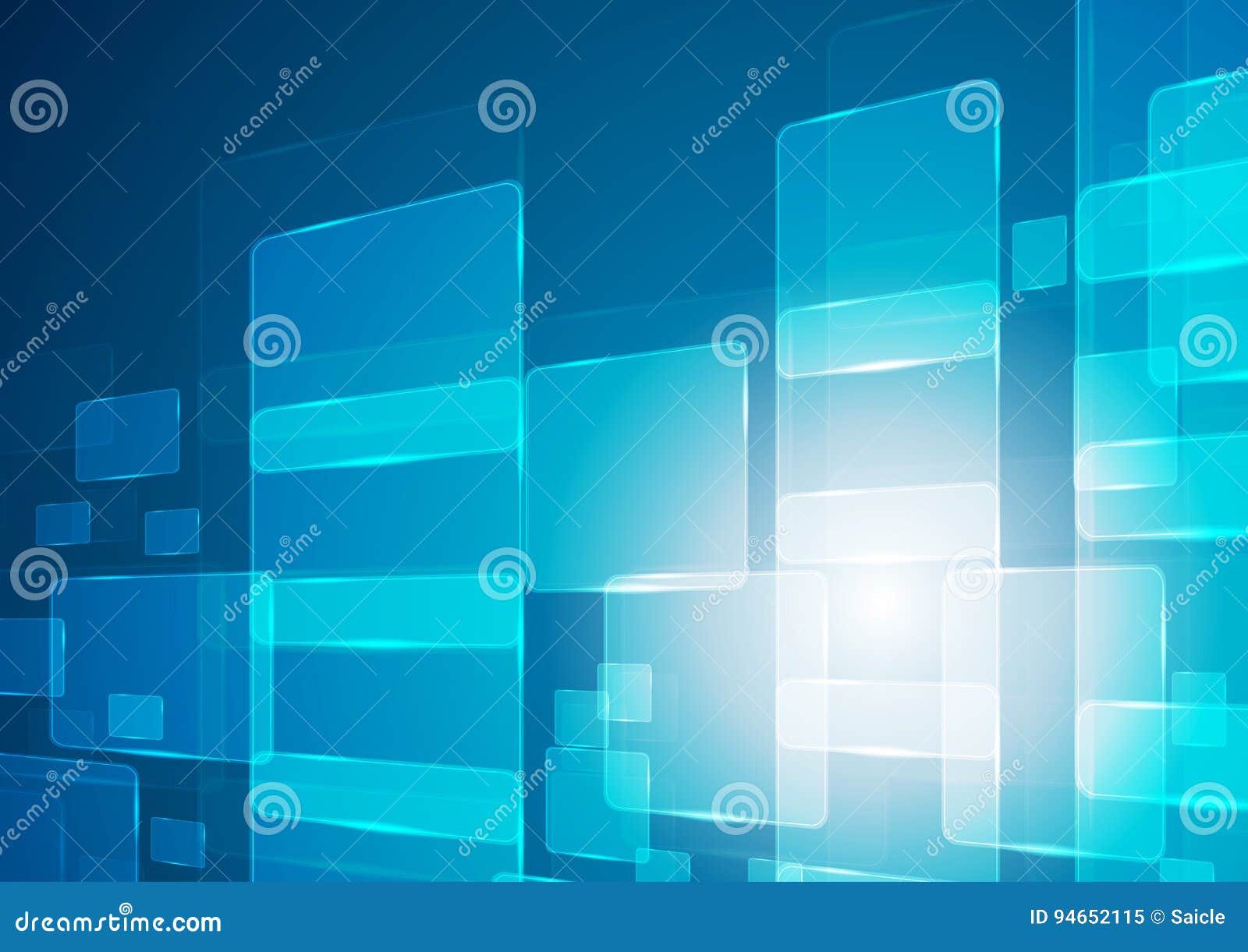 Bright Blue Tech Geometric Motion Background Stock Vector ...