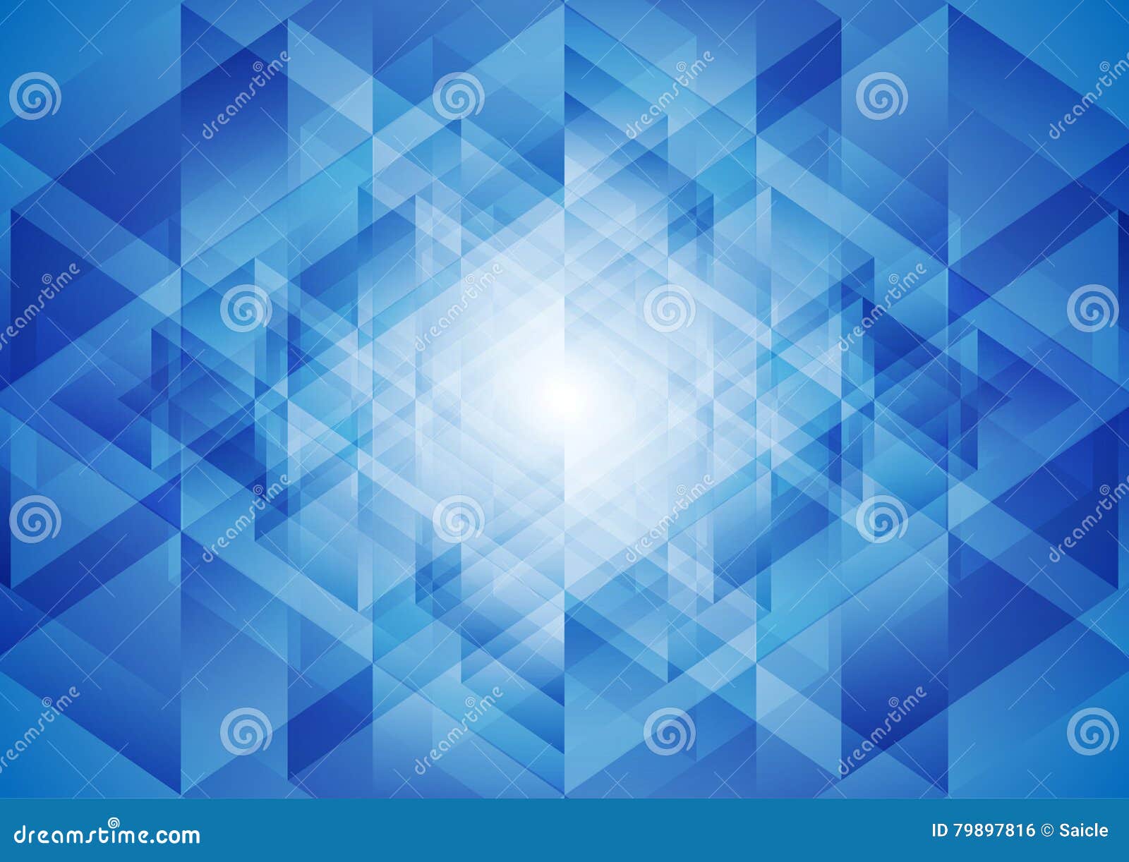 Bright Blue Tech Polygonal Background Stock Vector - Illustration of ...