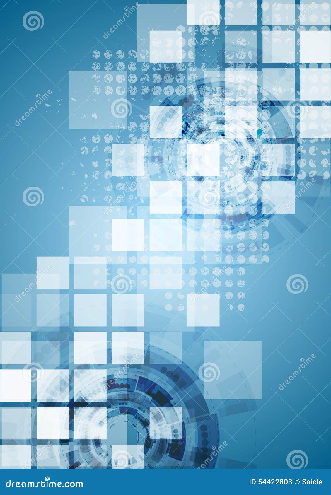 Bright Blue Tech Vector Background Stock Vector - Illustration of blue ...