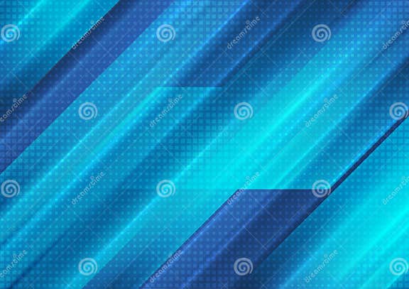 Bright Blue Technology Stripes Abstract Background Stock Vector ...