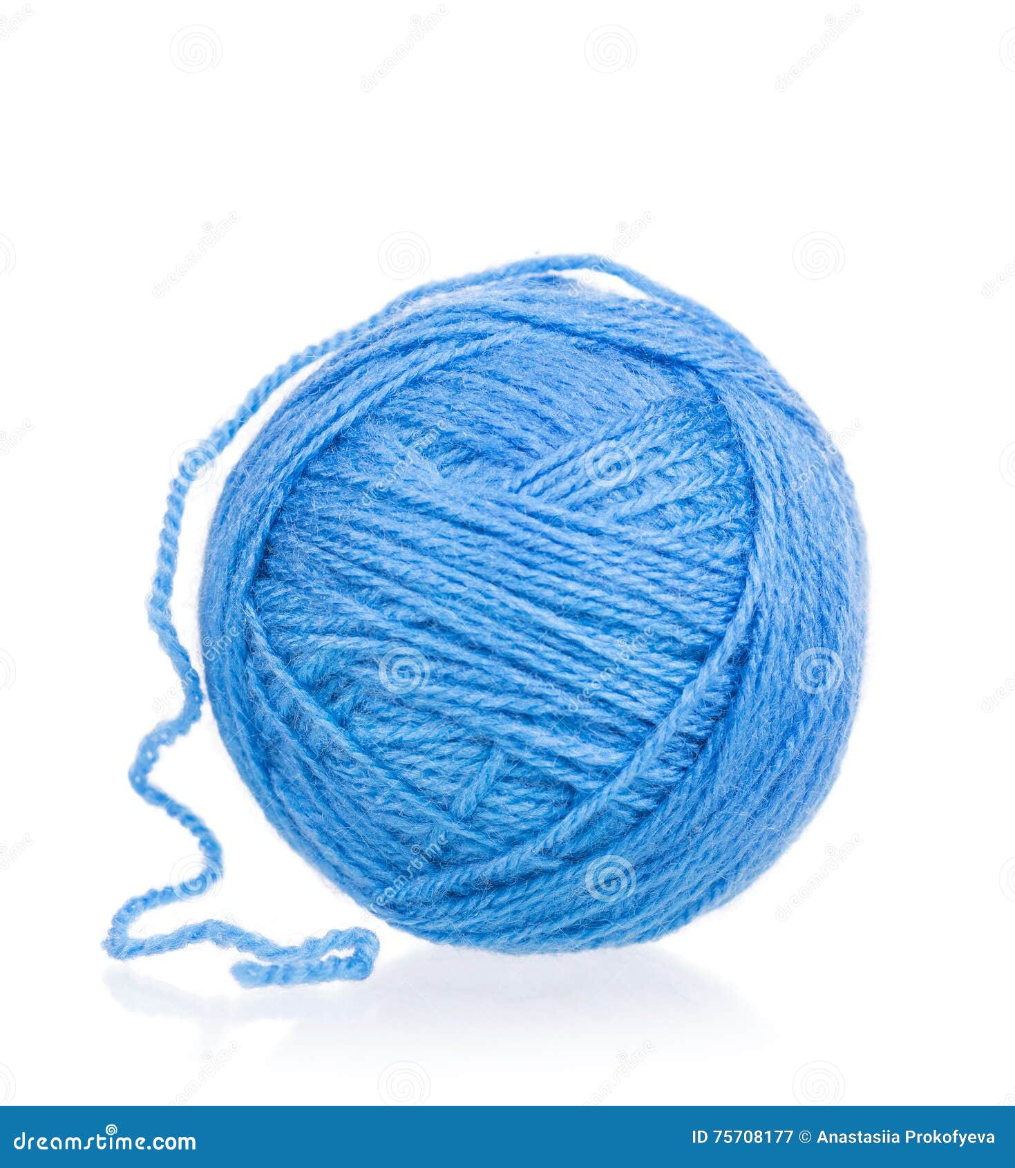 Bright blue threads stock image. Image of object, knitting - 75708177