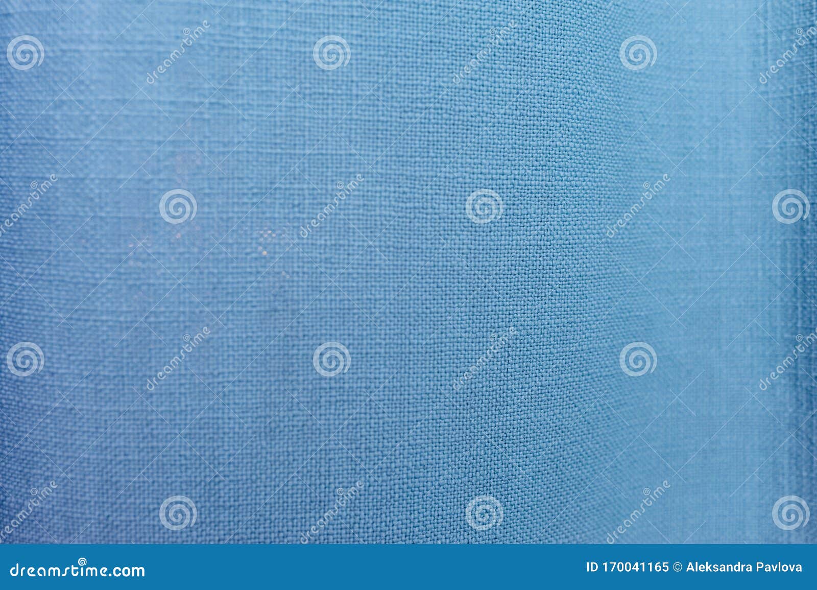 Bright Blue Uniform Texture Of Cotton Fabric With Large Threads And ...