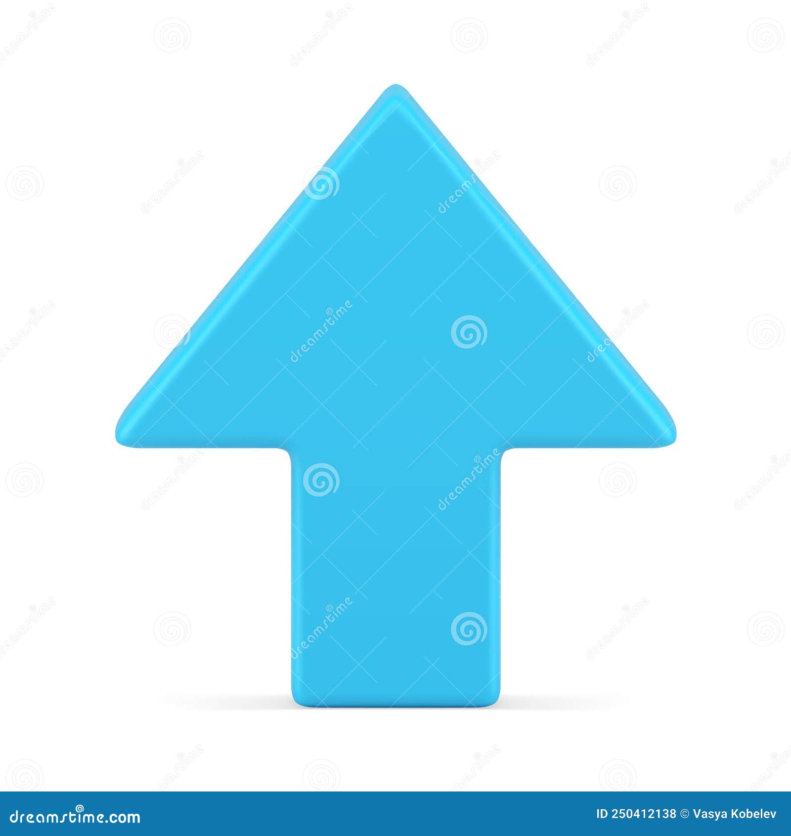 Bright Blue Up Direction Arrow Success Business Presentation Element ...
