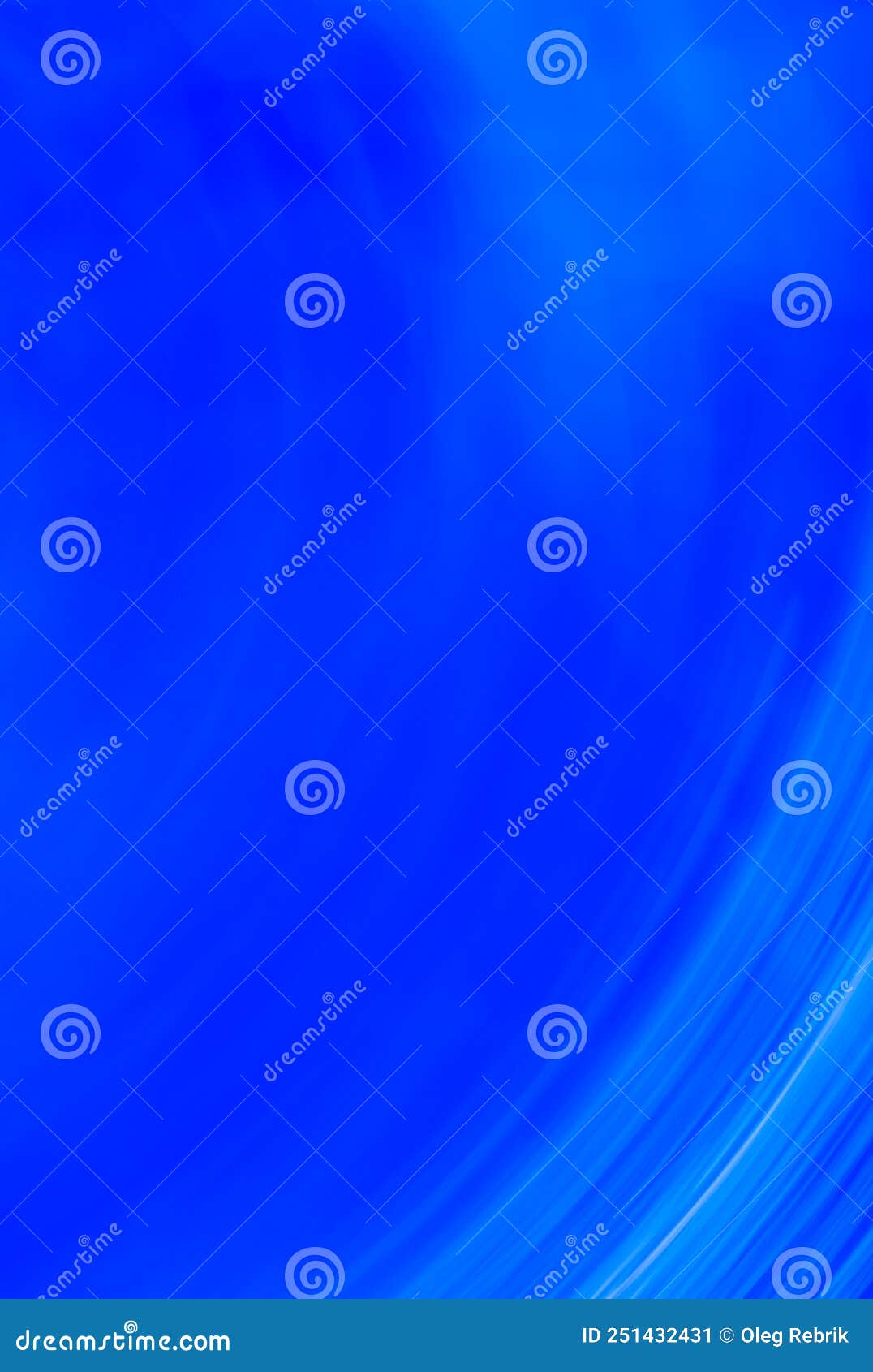 Bright Blue Vertical Abstract Banner with Curved Lines at the Bottom of ...
