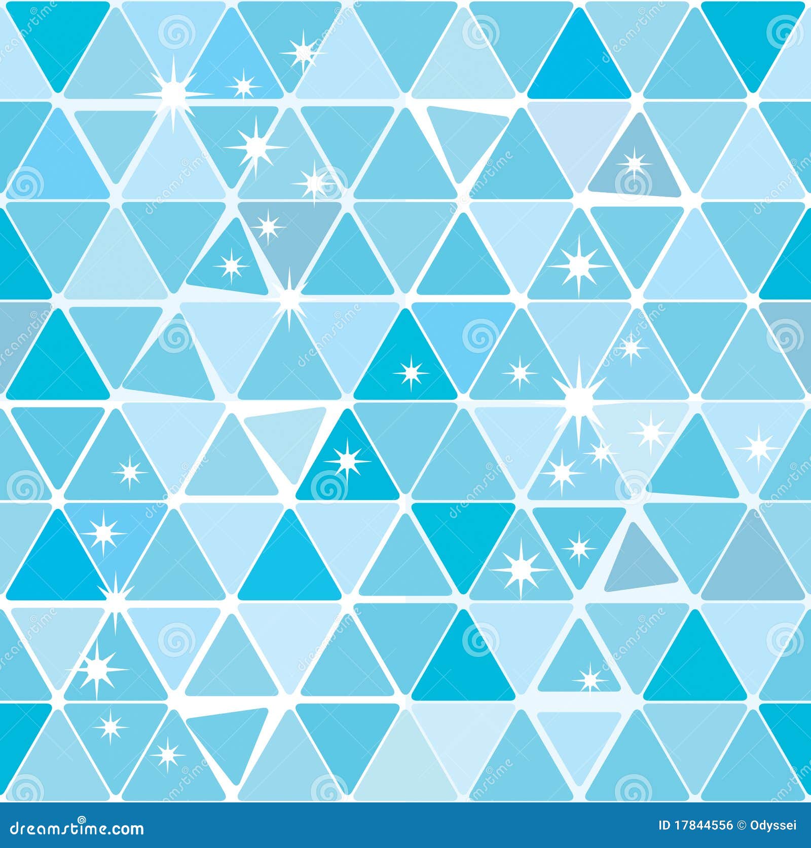 Bright Blue Winter Triangle Pattern Stock Vector - Illustration of ...