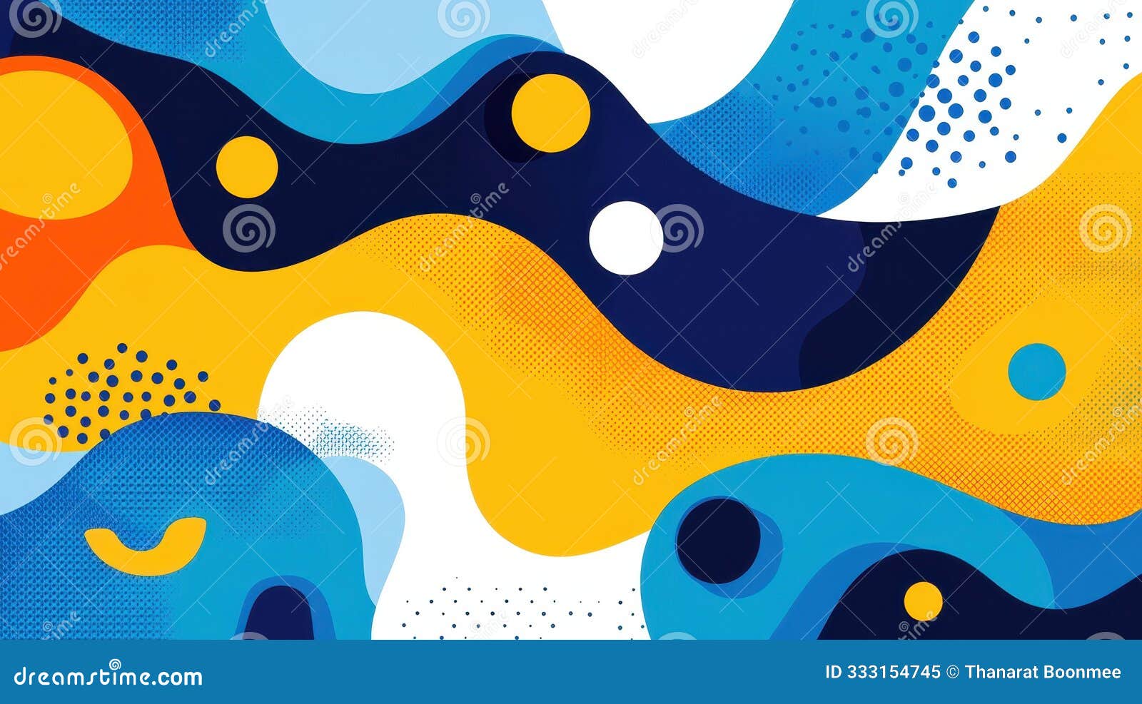 Bright Blue and Yellow Abstract Vector Background, Featuring Modern ...