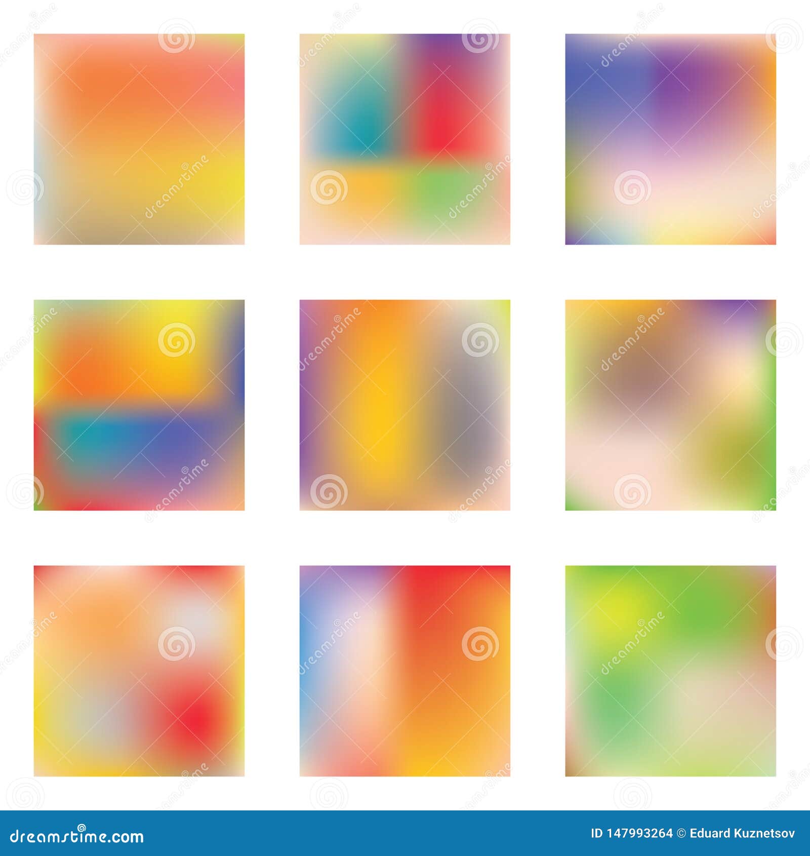 Bright Blurred Graphics from Various Combinations of Colors and Shades ...