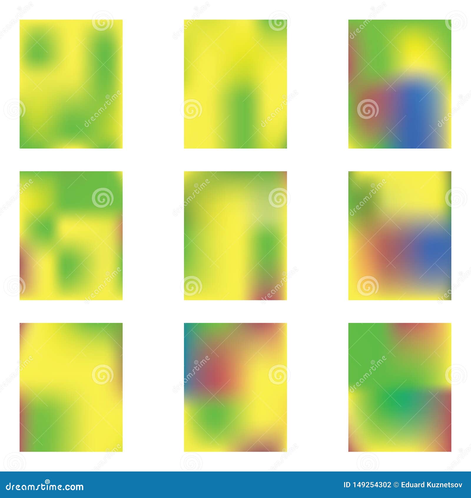 Bright Blurred Graphics from Various Combinations of Colors and Shades ...