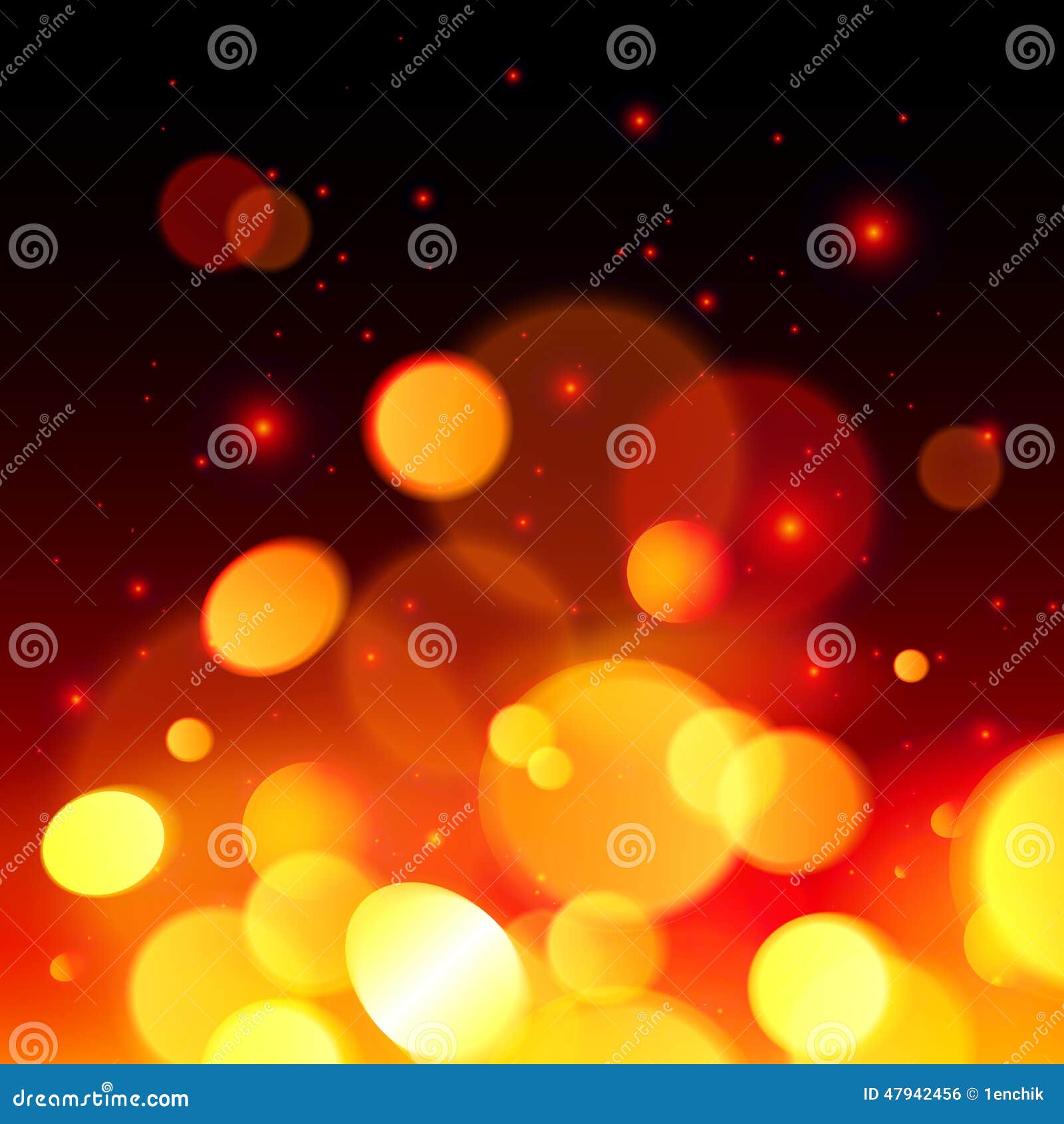 Bright Bokeh Effect Fire Abstract Background Stock Vector ...