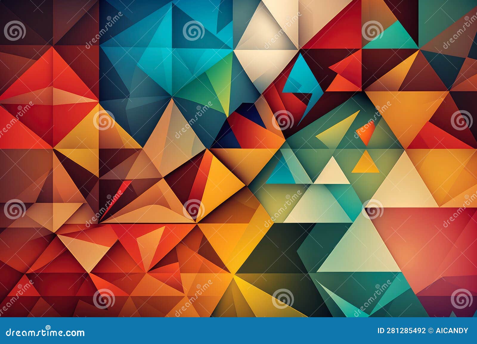 Bright and Bold Abstract Background with Overlapping Triangles in ...