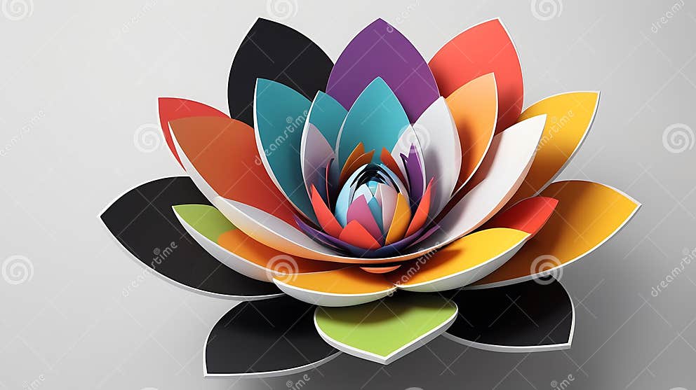 A Bright and Bold Flower Design Stock Illustration - Illustration of ...