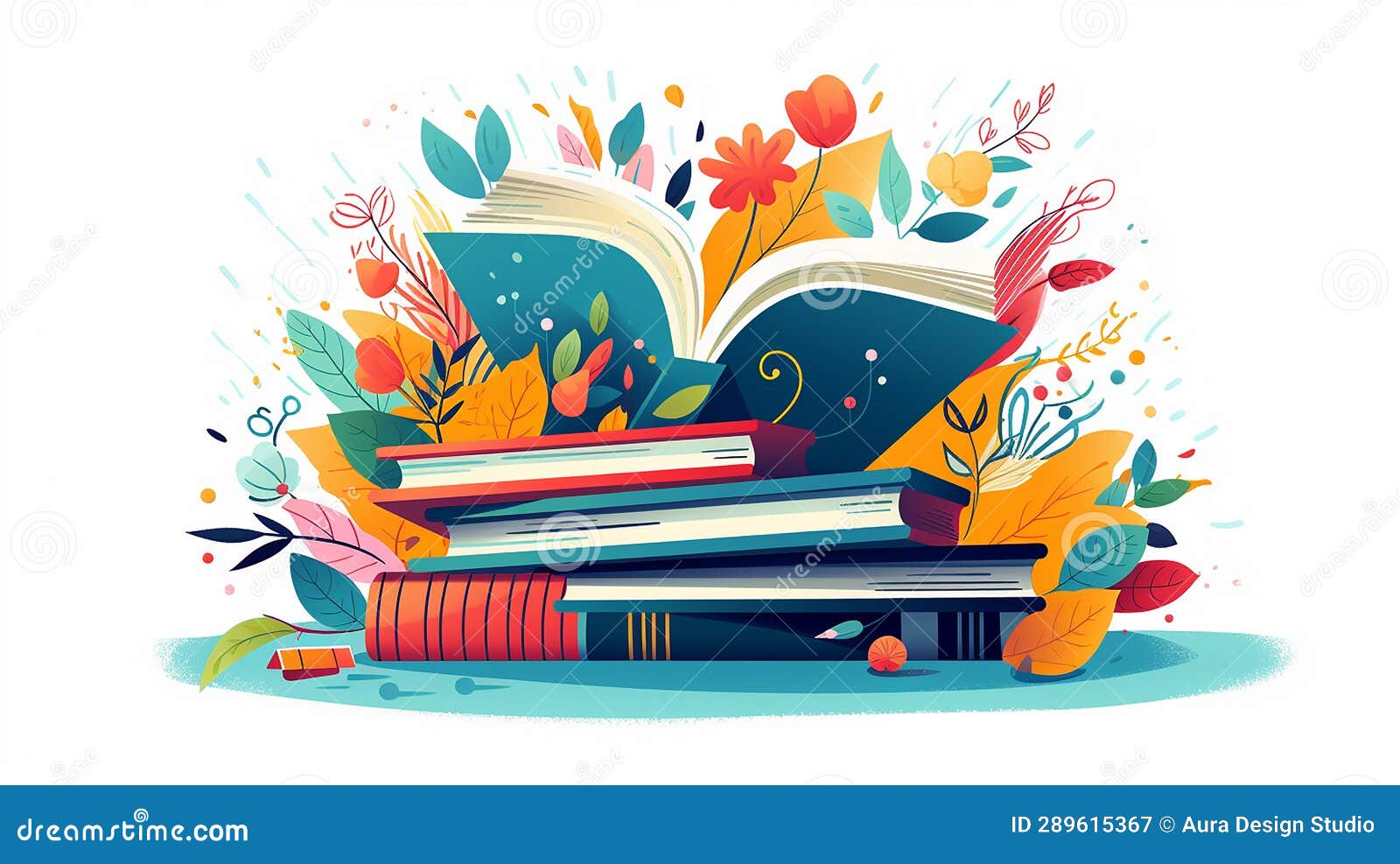 Bright Book Leaf Logo Vector Illustration | CartoonDealer.com #105447920