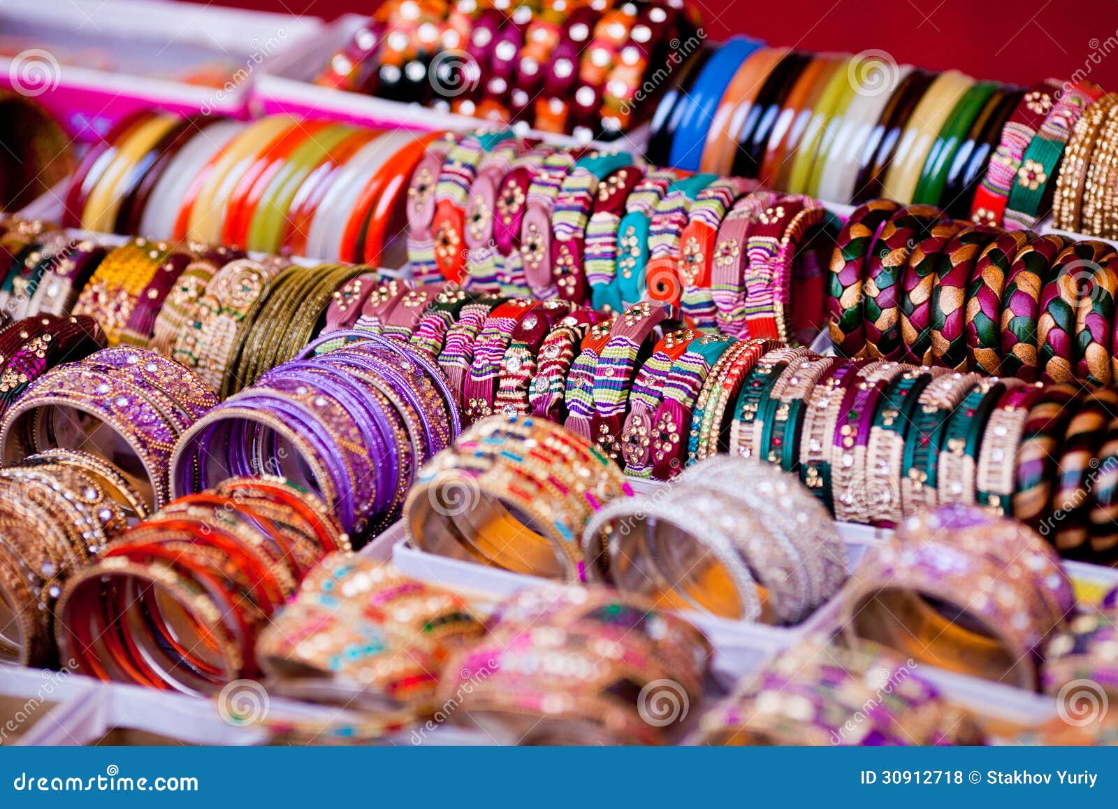 Bright bracelets stock photo. Image of showcase, yarn - 30912718
