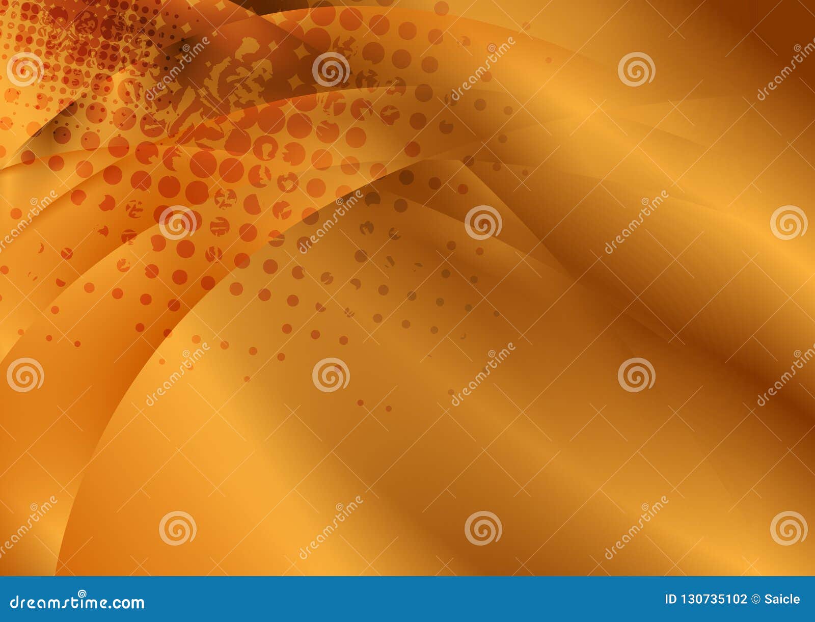 Bright Bronze Color Abstract Grunge Waves Background Stock Vector ...