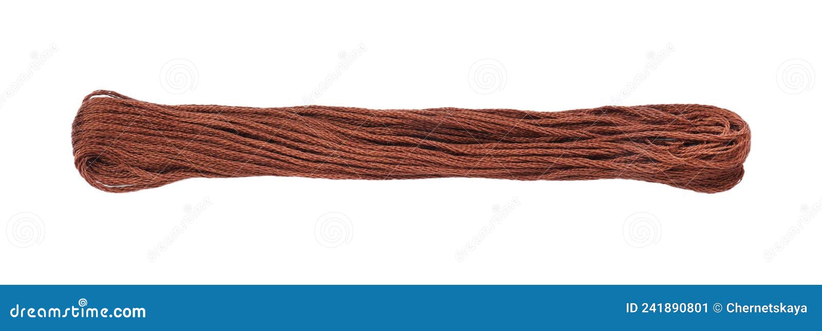 Bright Brown Embroidery Thread on White Background Stock Image - Image ...