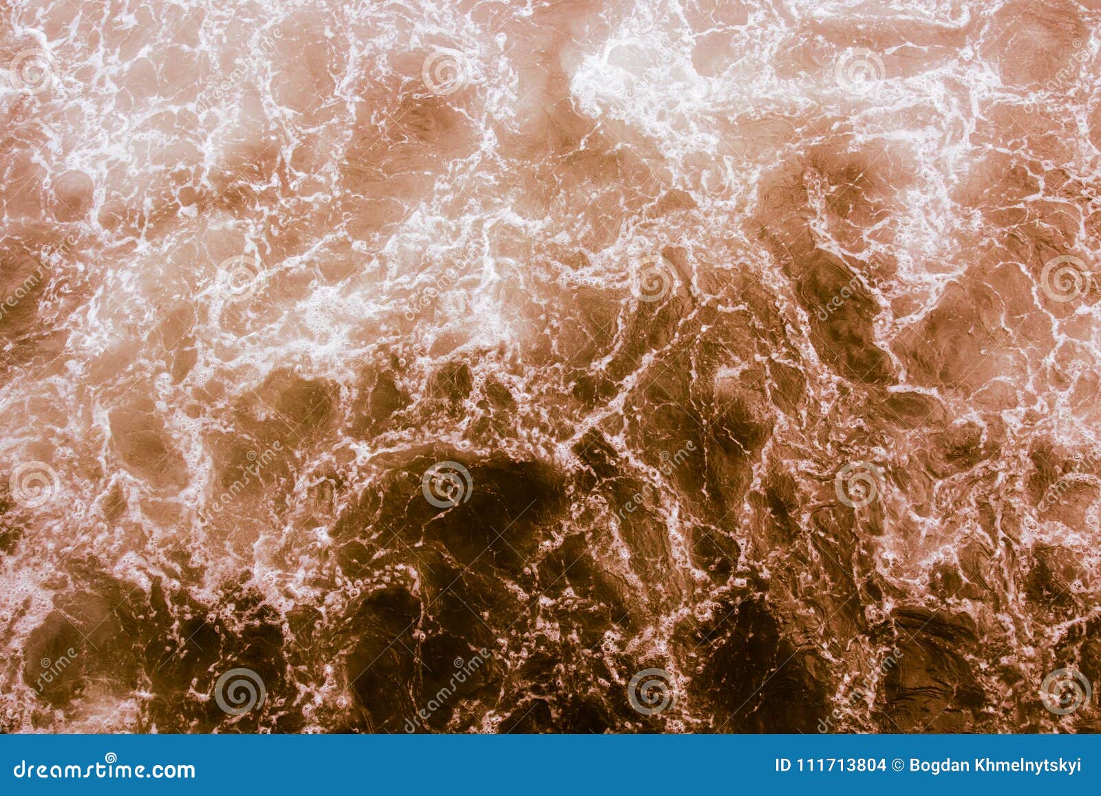 Bright Brown Water Surface with Waves and Reflections, Abstract Stock ...